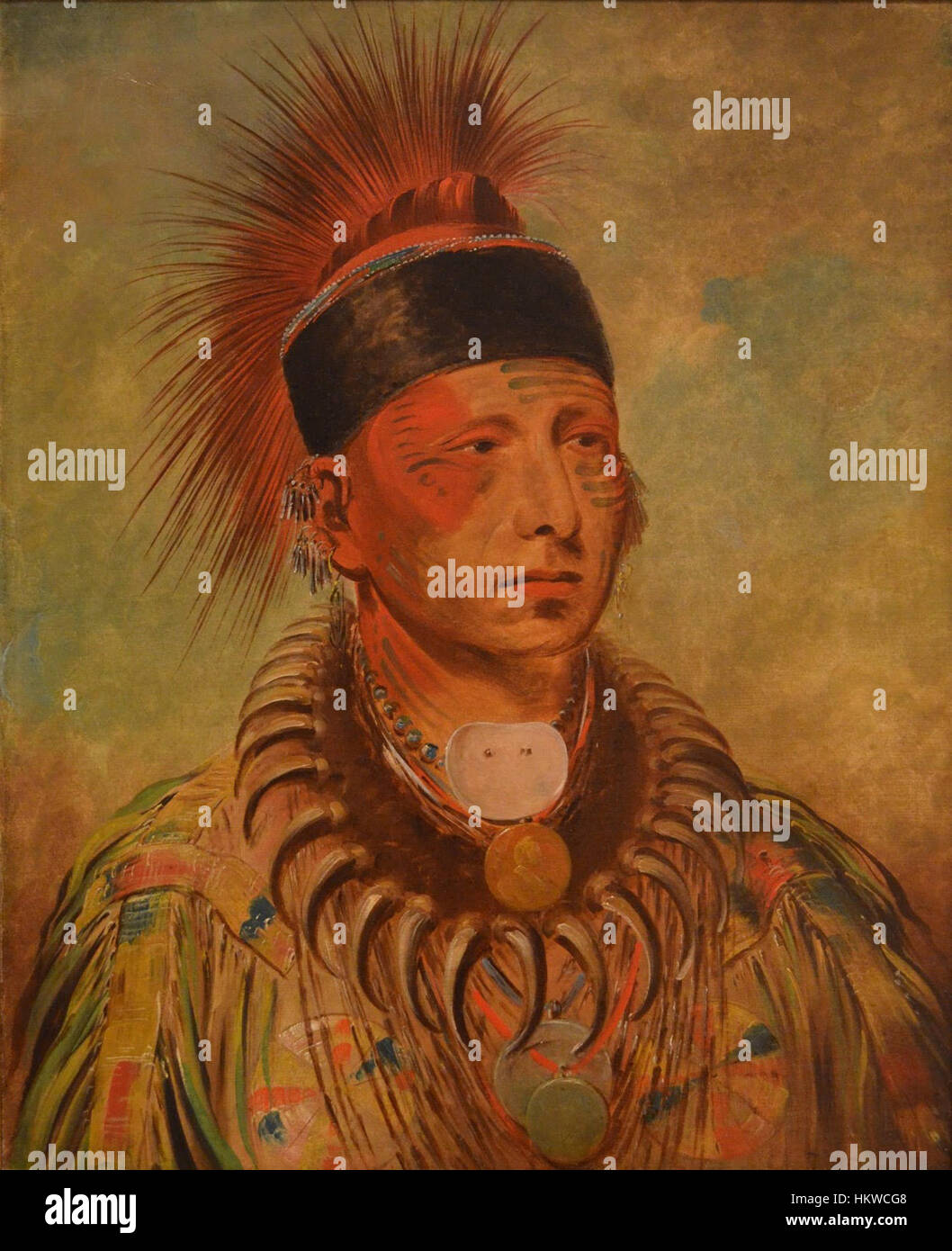 George Catlin’s 'Portrait of Mew-Hew-She-Kaw' depicts a Native American ...