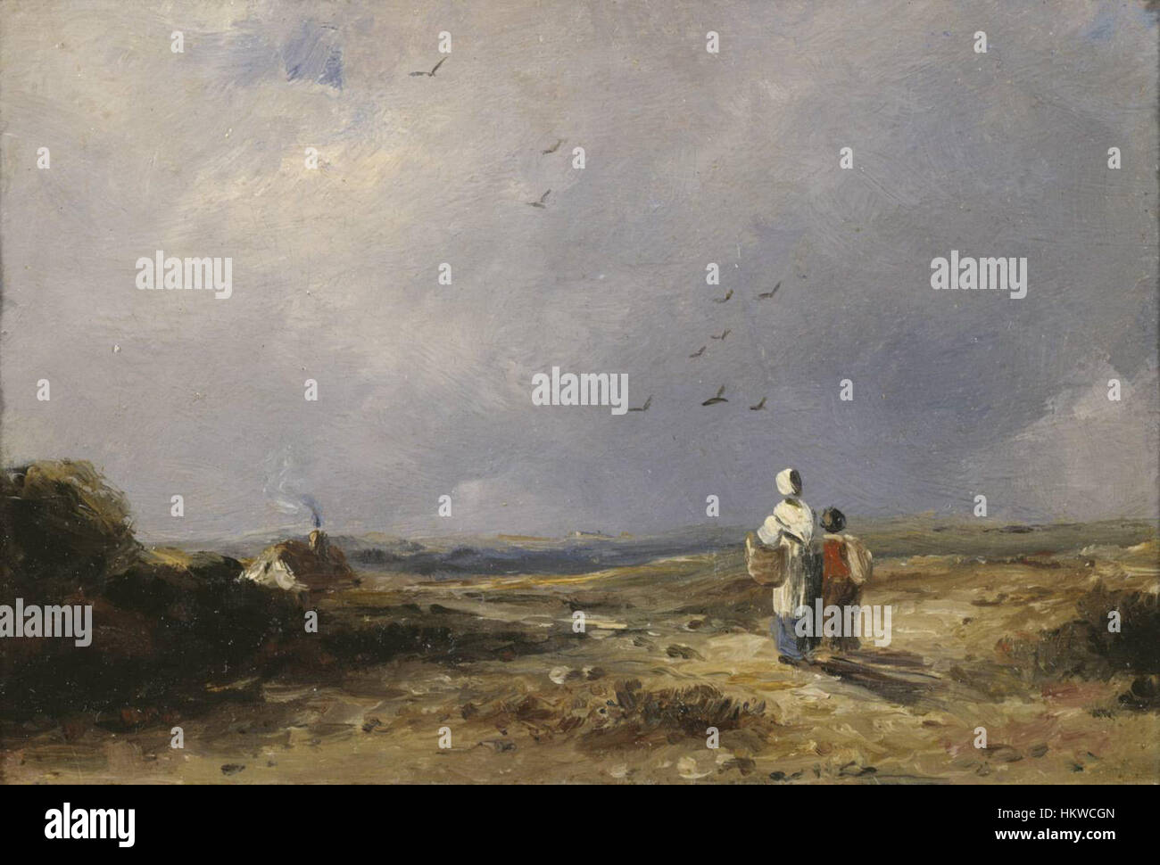 George Constable’s ‘Landscape with Cottage and Figures’ depicts a ...