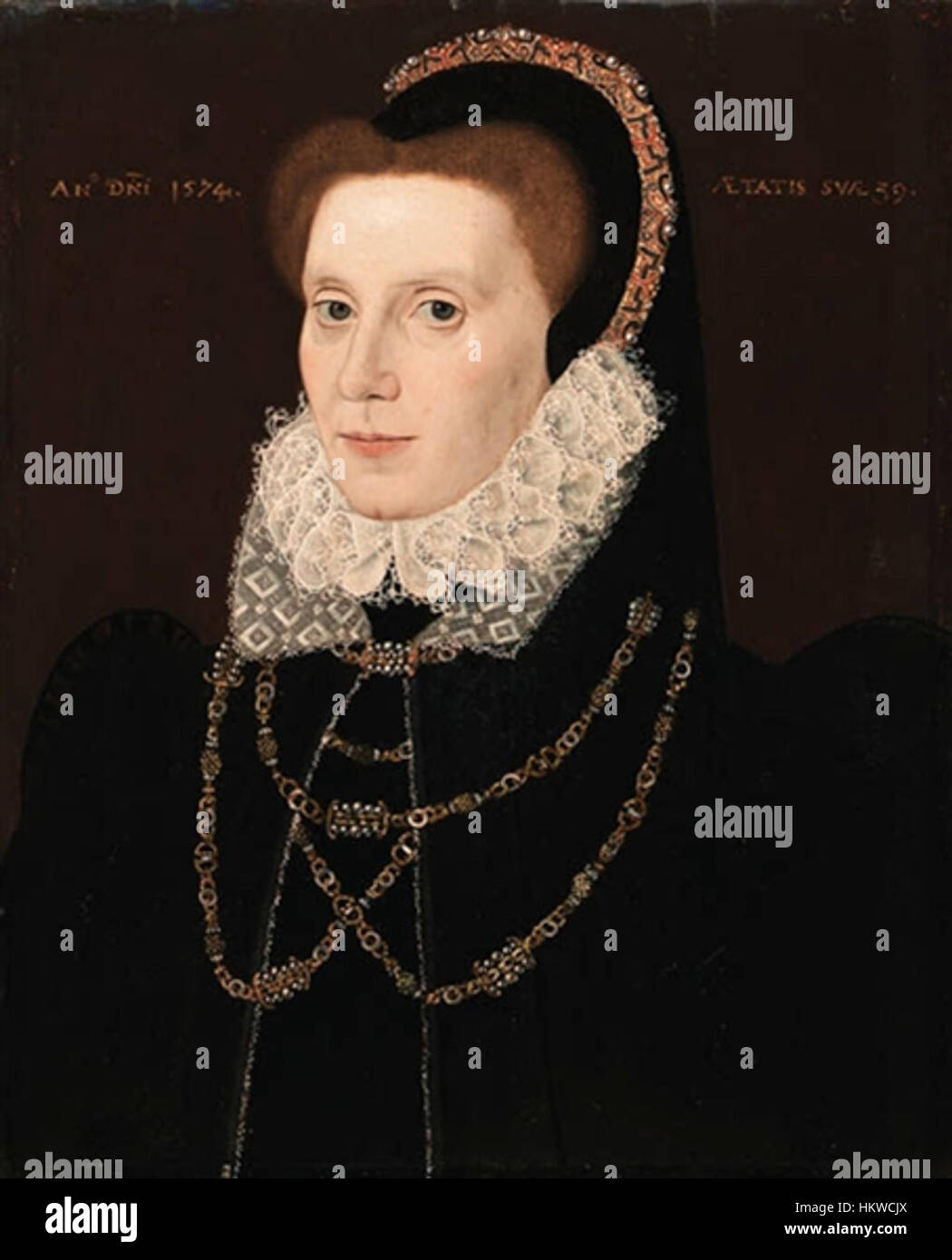 George Gower Portrait of a Lady 1574 Stock Photo - Alamy