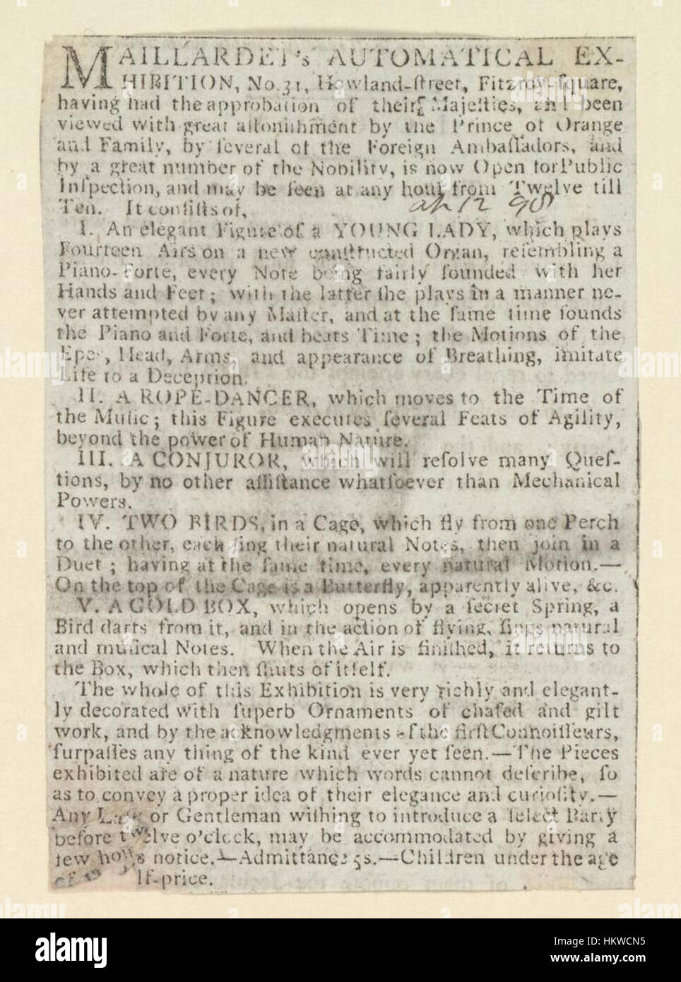 An artwork from Maillardet’s automatical exhibition at the Bodleian ...