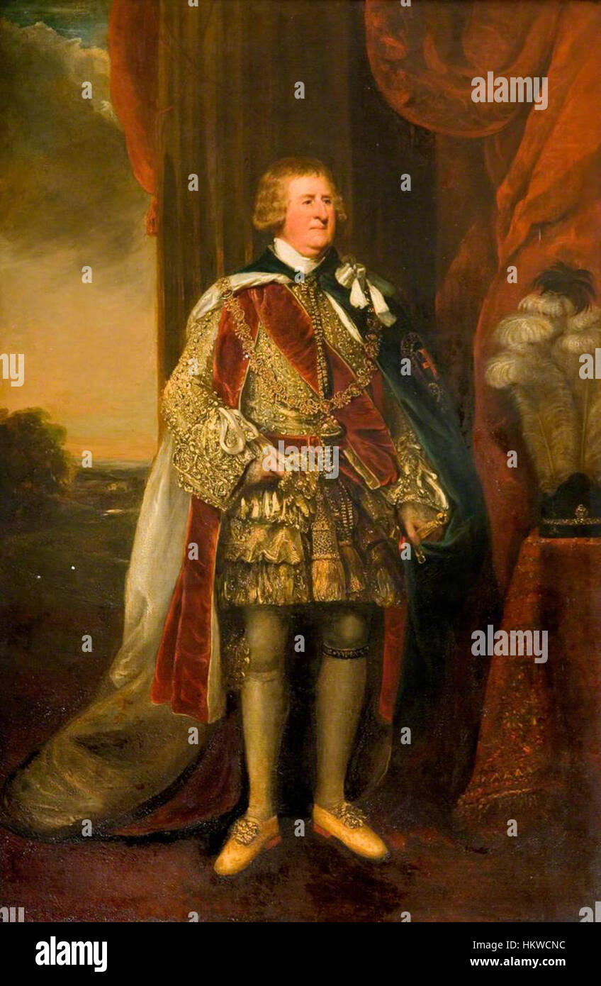 George Granville, 1st Duke of Sutherland in Garter Robes Stock Photo ...