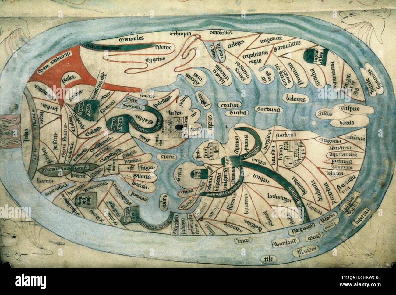 Medieval world map hi-res stock photography and images - Alamy