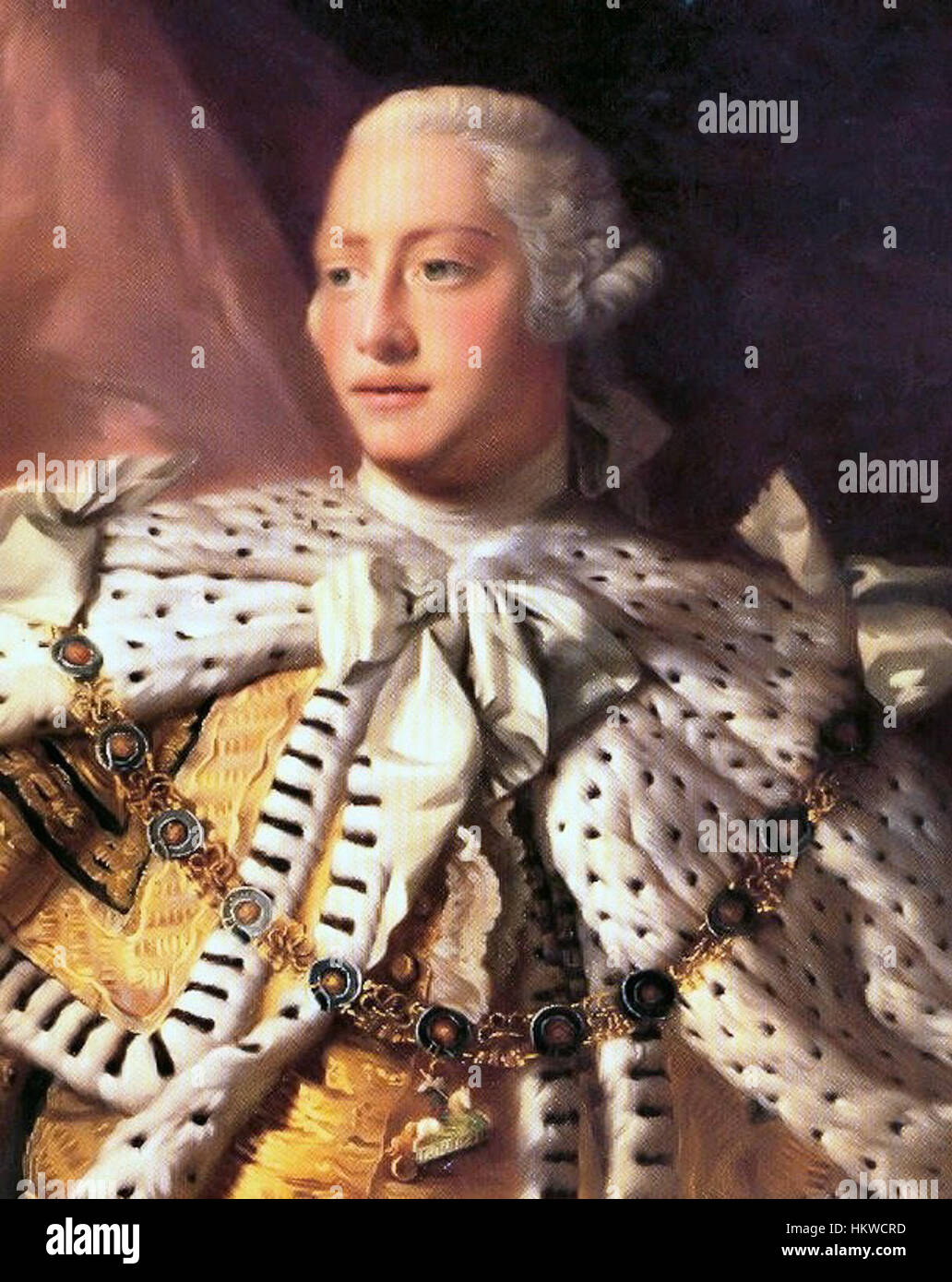 This artwork portrays King George III of the United Kingdom, an iconic ...