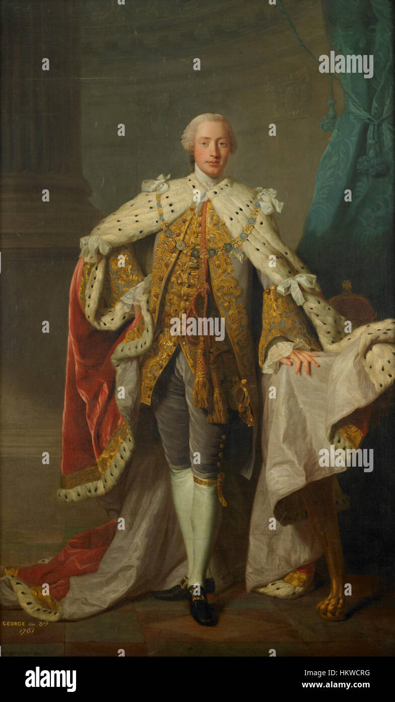 A portrait of King George III of the United Kingdom, painted by William ...