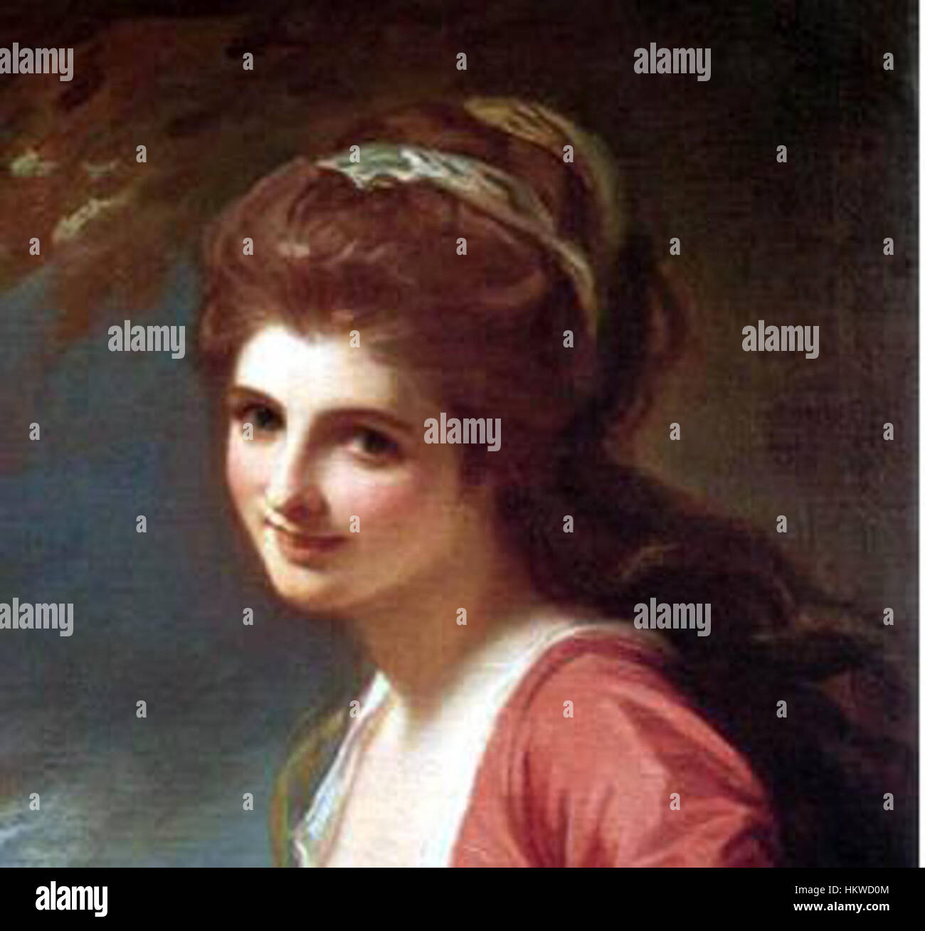 This portrait by George Romney depicts Lady Hamilton, a famous figure ...