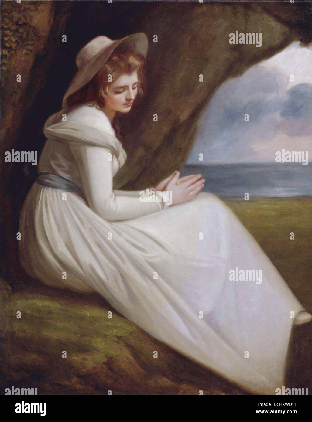 This 18th-century portrait by George Romney depicts Emma Hart, later ...