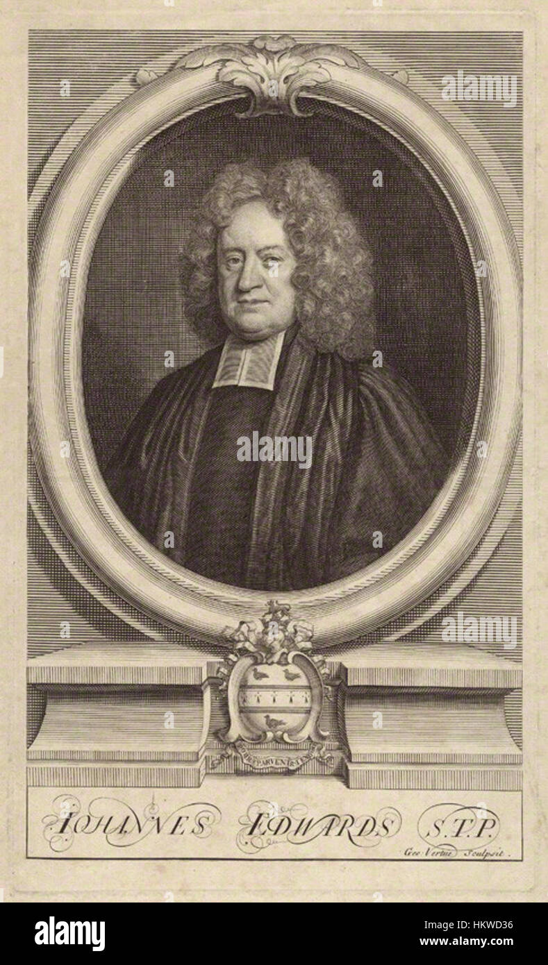 This portrait by George Vertue depicts John Edwards, an English ...