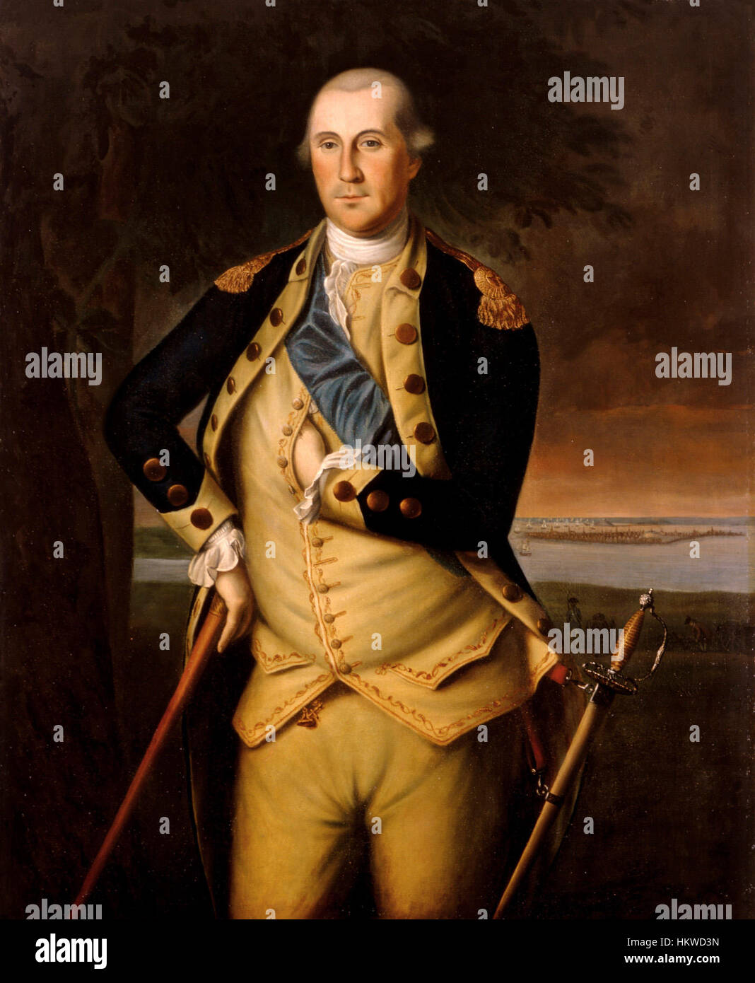 The *George Washington by Peale* portrait, painted by Charles Willson ...