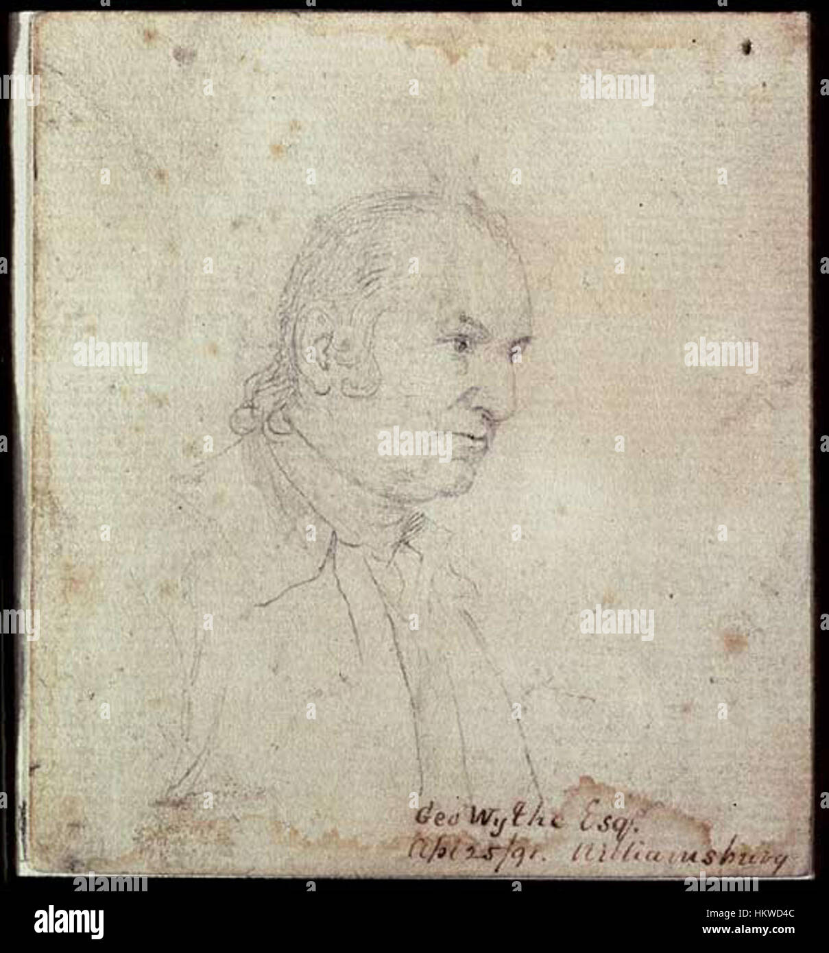 'George Wythe' by John Trumbull is a portrait of the American founding ...