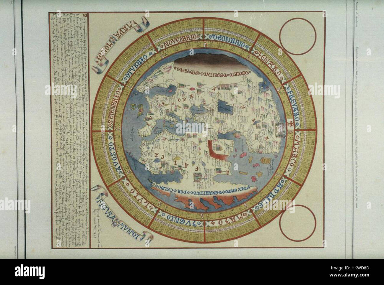 A vintage map, known as 'Mappemonde,' from the Bodleian Libraries ...