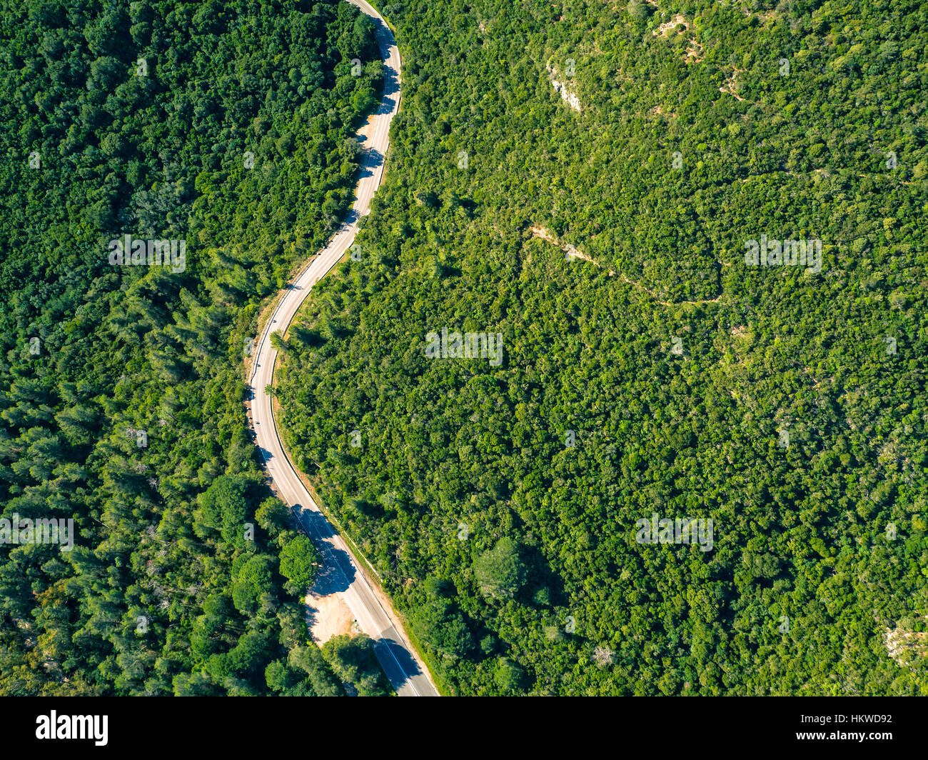Mountain Road with Many Turns, aerial view Stock Photo - Alamy