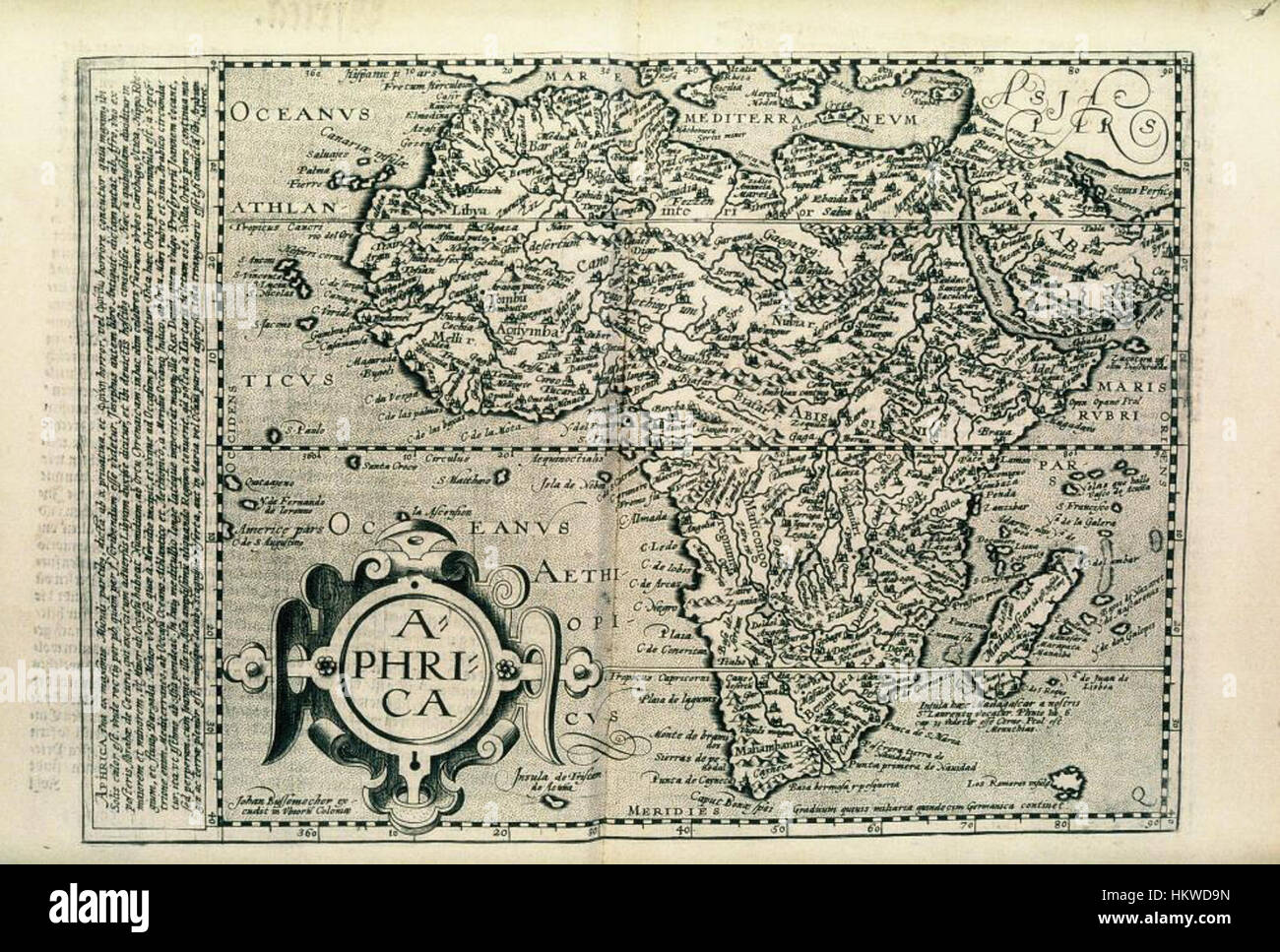 This map, titled 'Aphrica' by Matthias Quaden, is held in the Bodleian ...