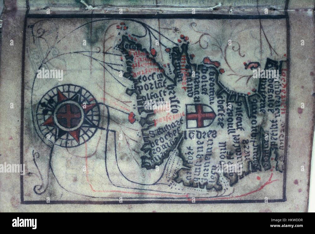 A historic map of England and Wales, housed at the Bodleian Libraries ...
