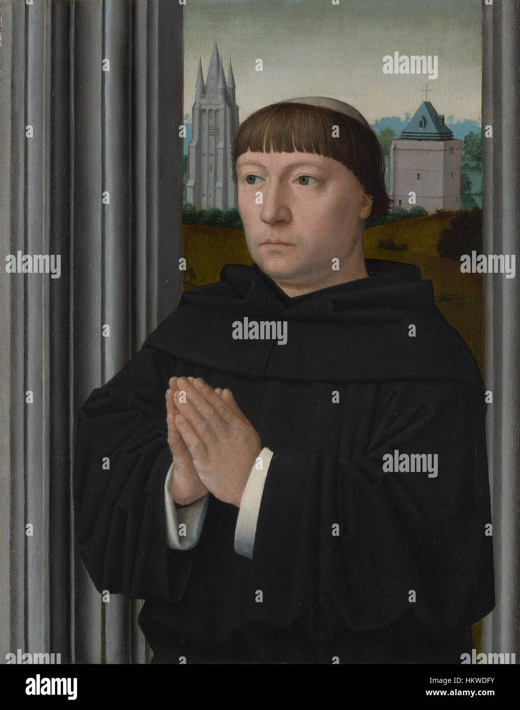 This painting by Gerard David depicts an Augustinian friar in a moment ...