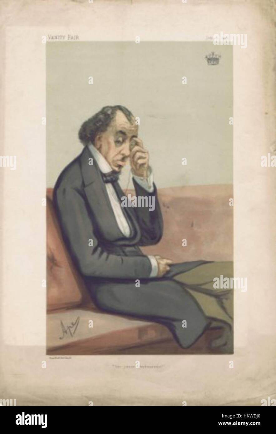This illustration of Benjamin Disraeli, created for Vanity Fair in 1878 ...