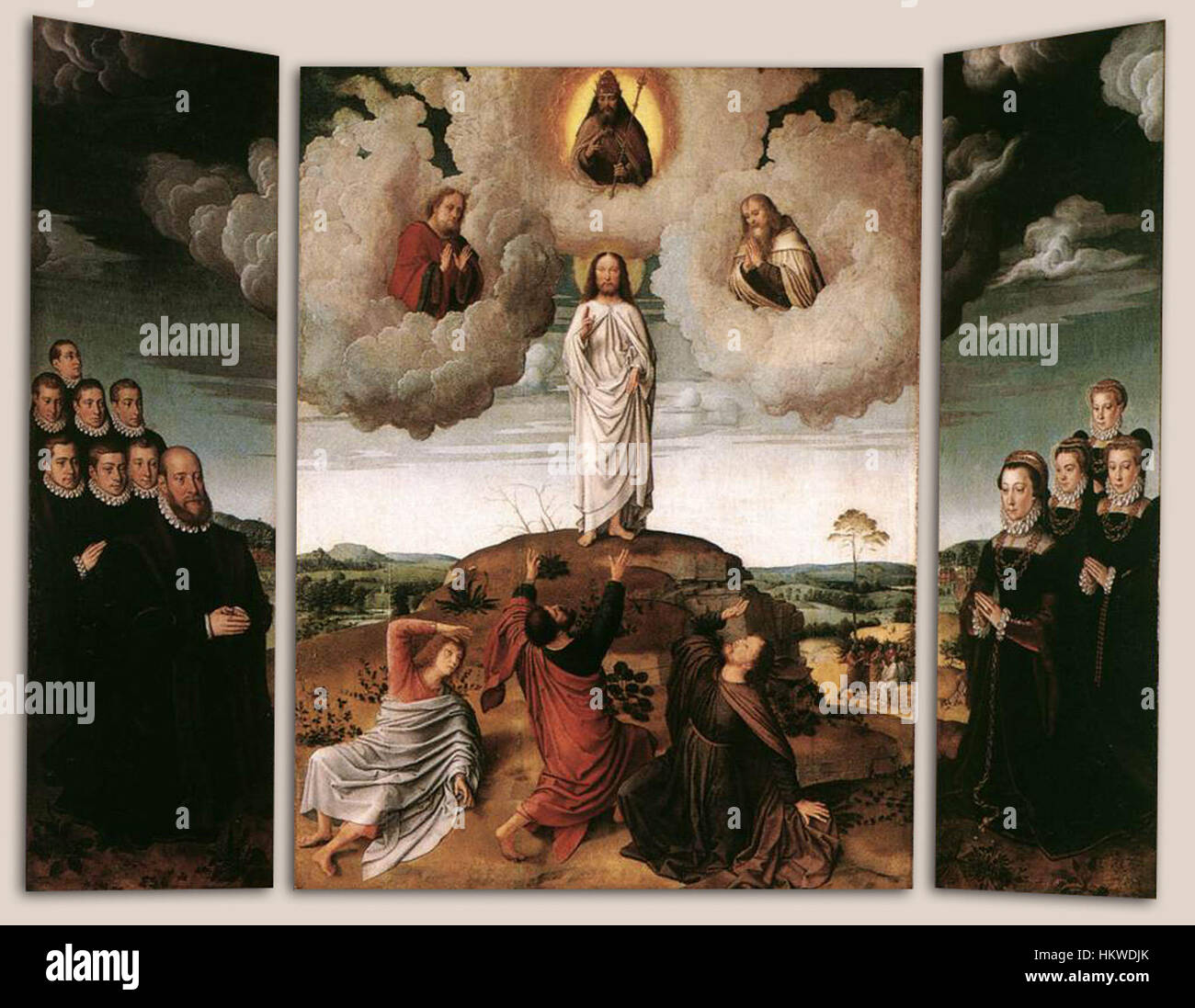 *The Transfiguration of Christ*, painted by Gerard David, captures the ...