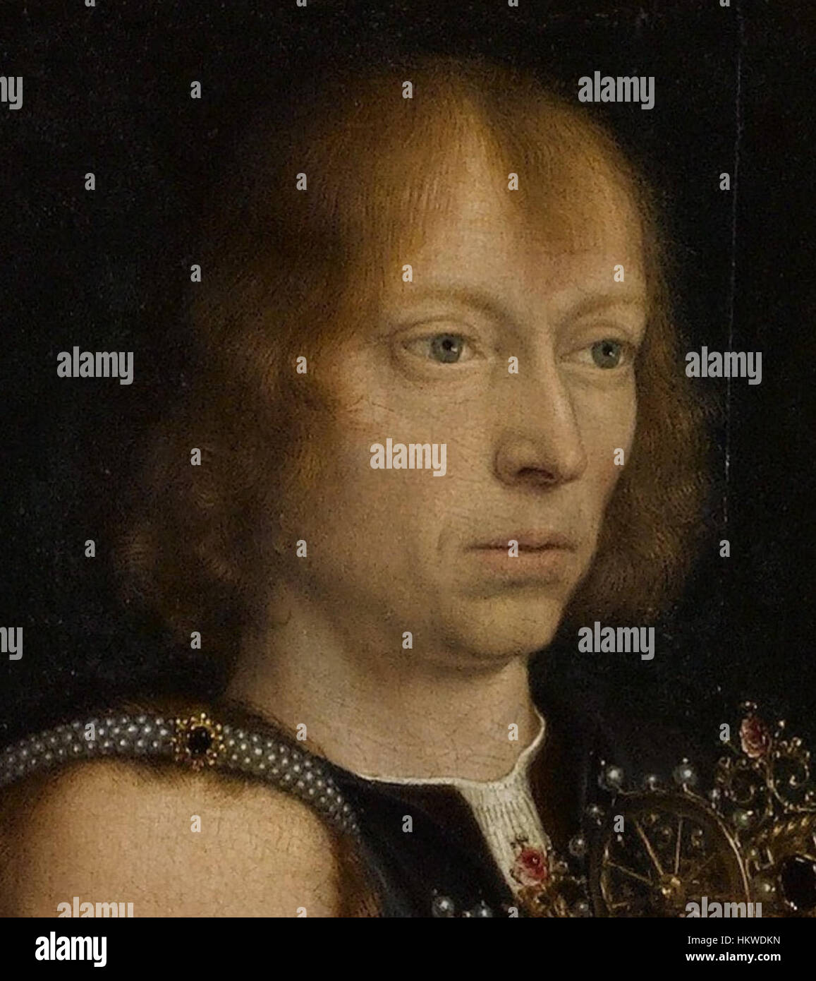 Gerard David selfportrait in The Virgin among the Virgins Stock Photo ...