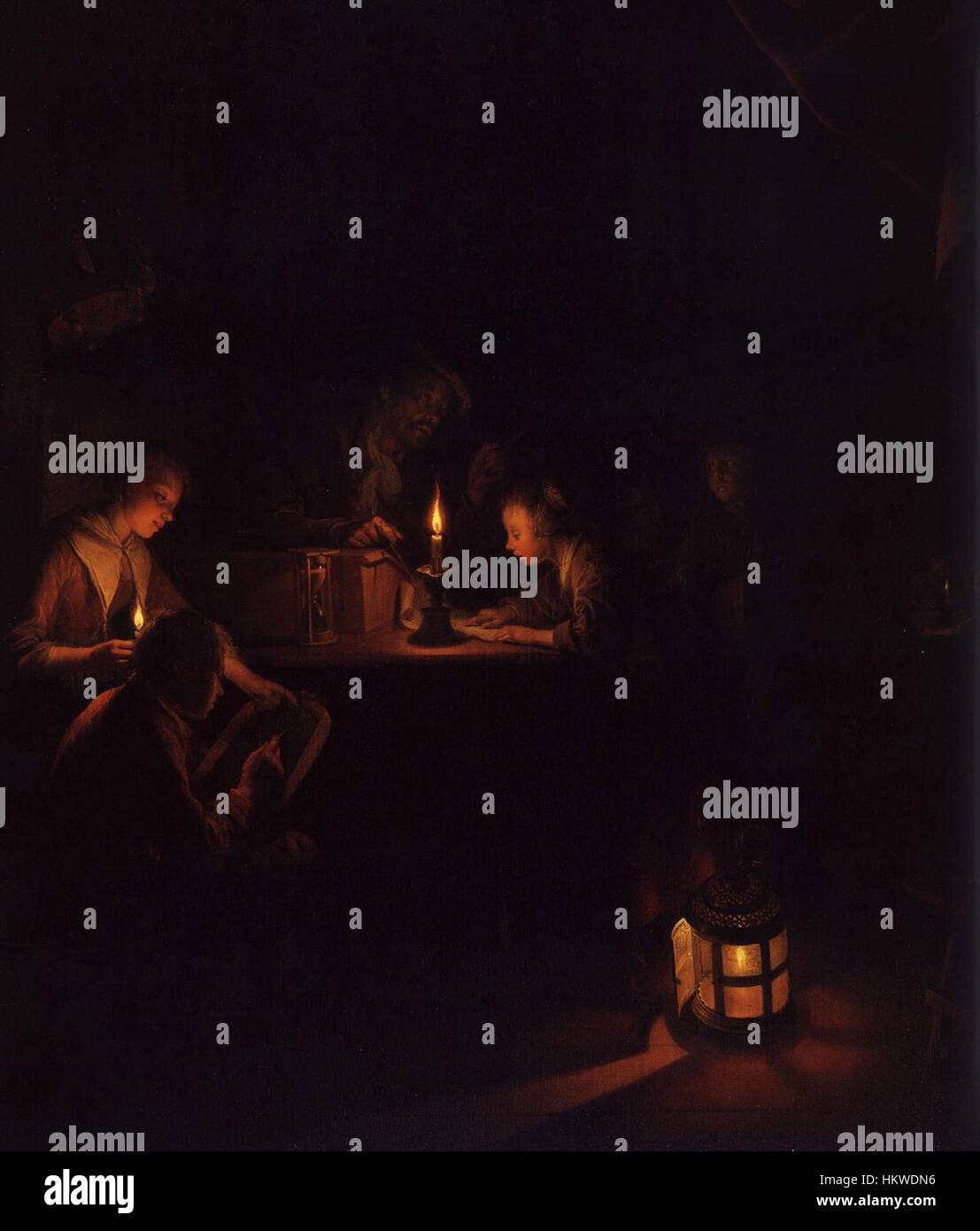 'The Night School' by Gerard Dou is a famous work of Dutch Baroque art ...