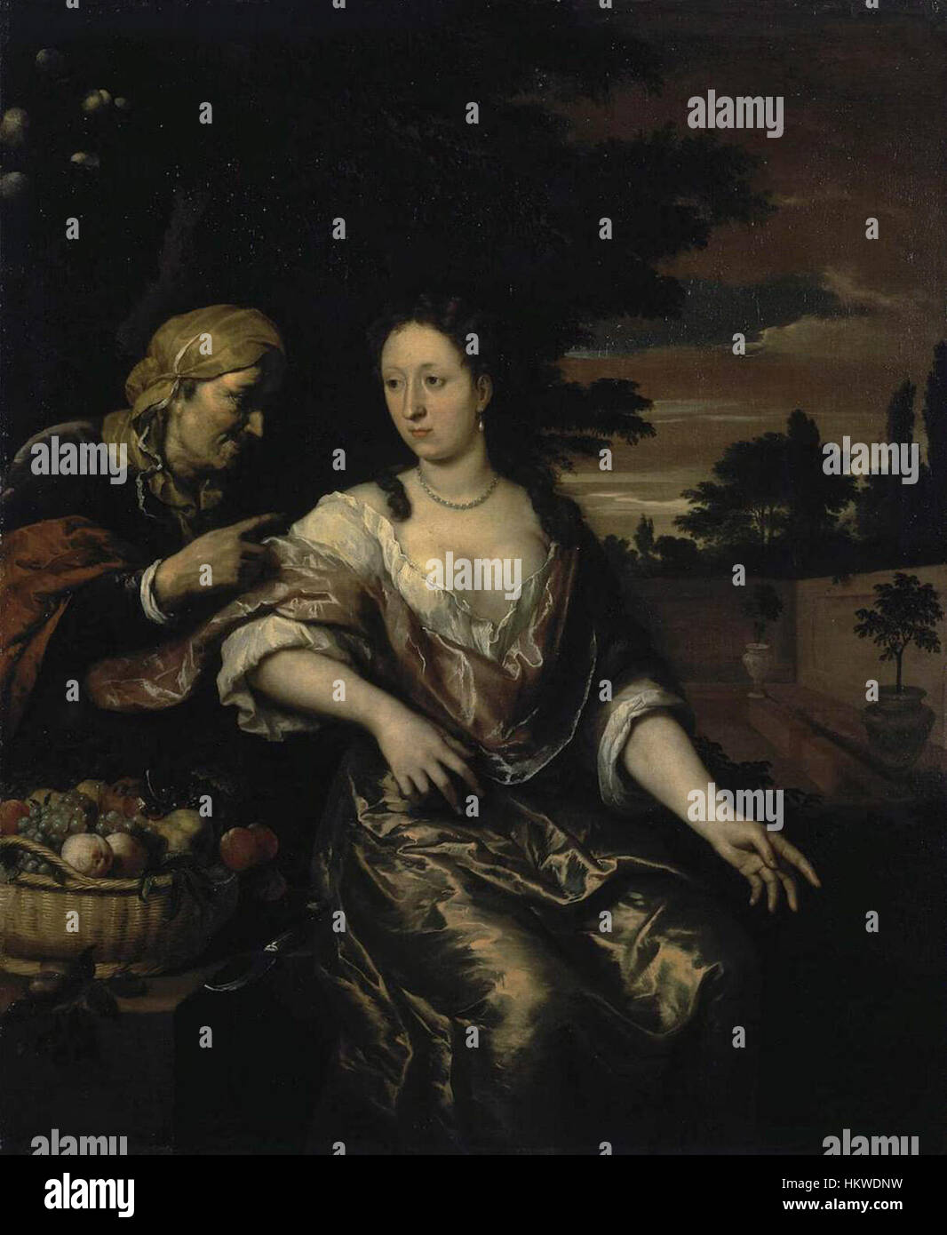 Gerard Hoetâ€™s painting 'Vertumnus and Pomona' illustrates the ...