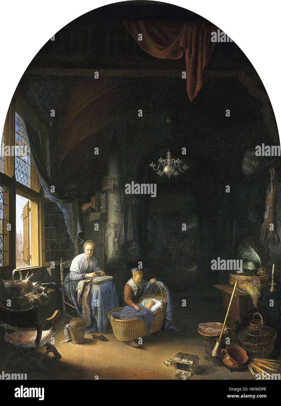 This painting by Gerard Dou, a Dutch artist from the 17th century ...