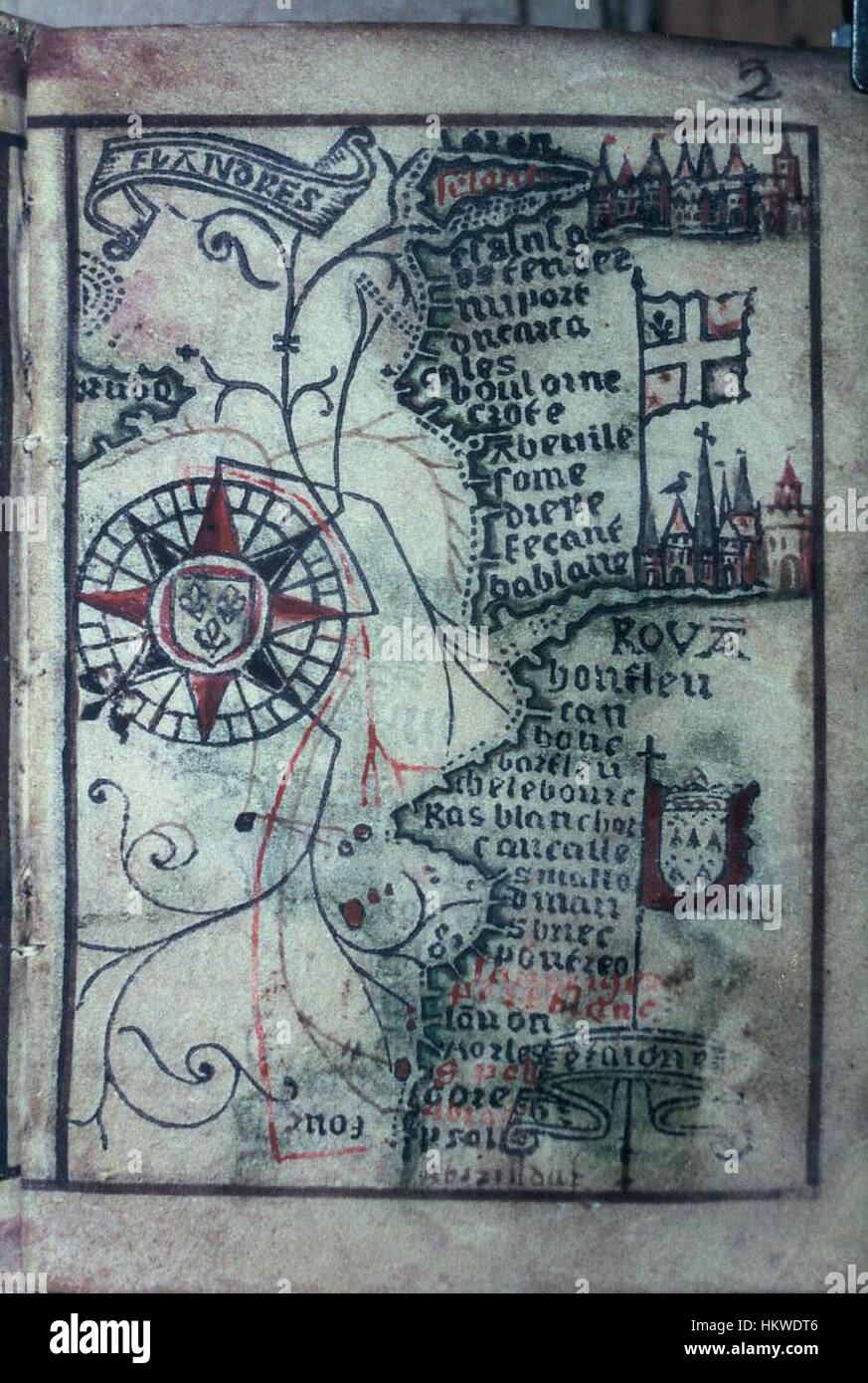 Bodleian Libraries, Map of the north coast of France Stock Photo - Alamy