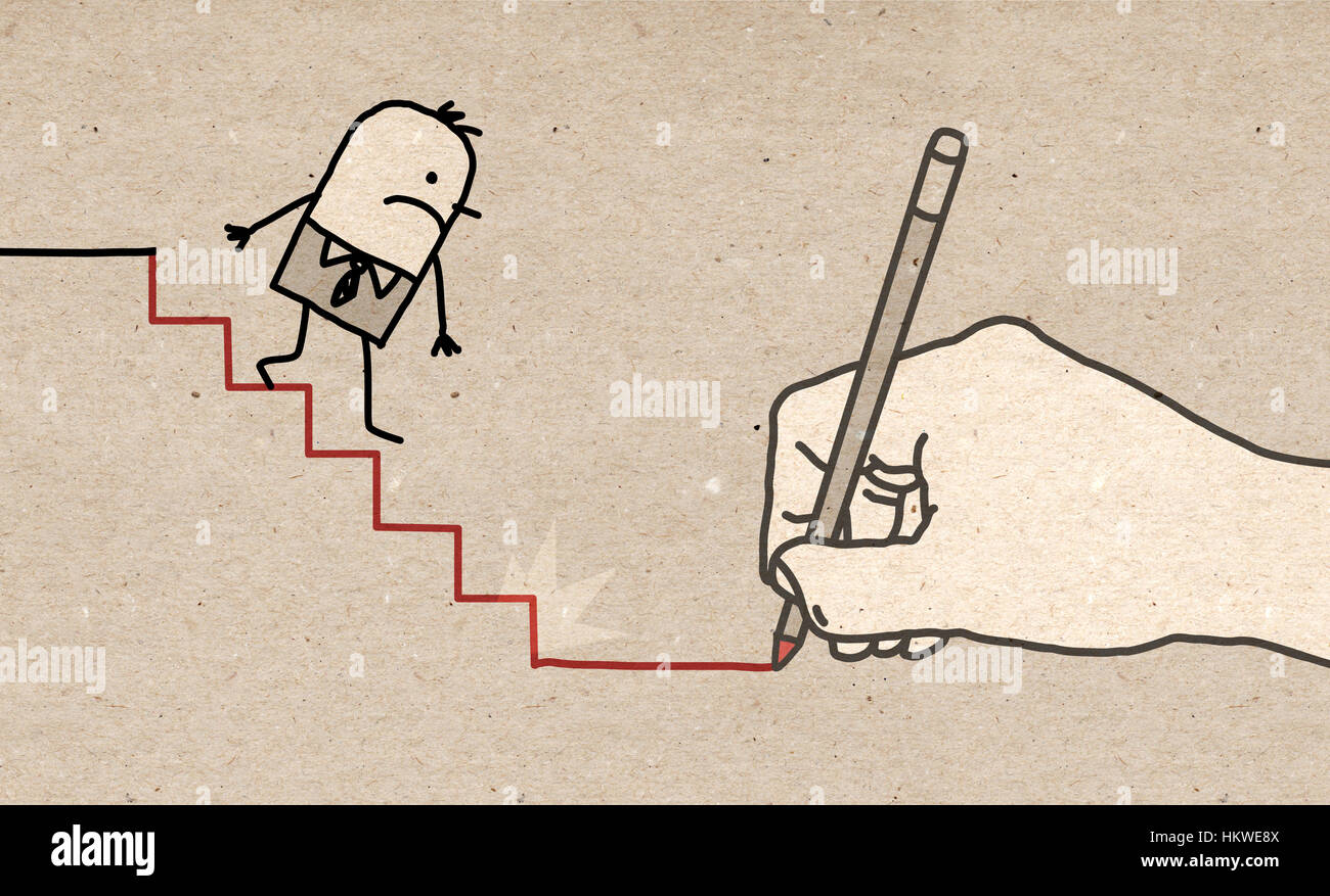 Big Hand - going down Stock Photo - Alamy