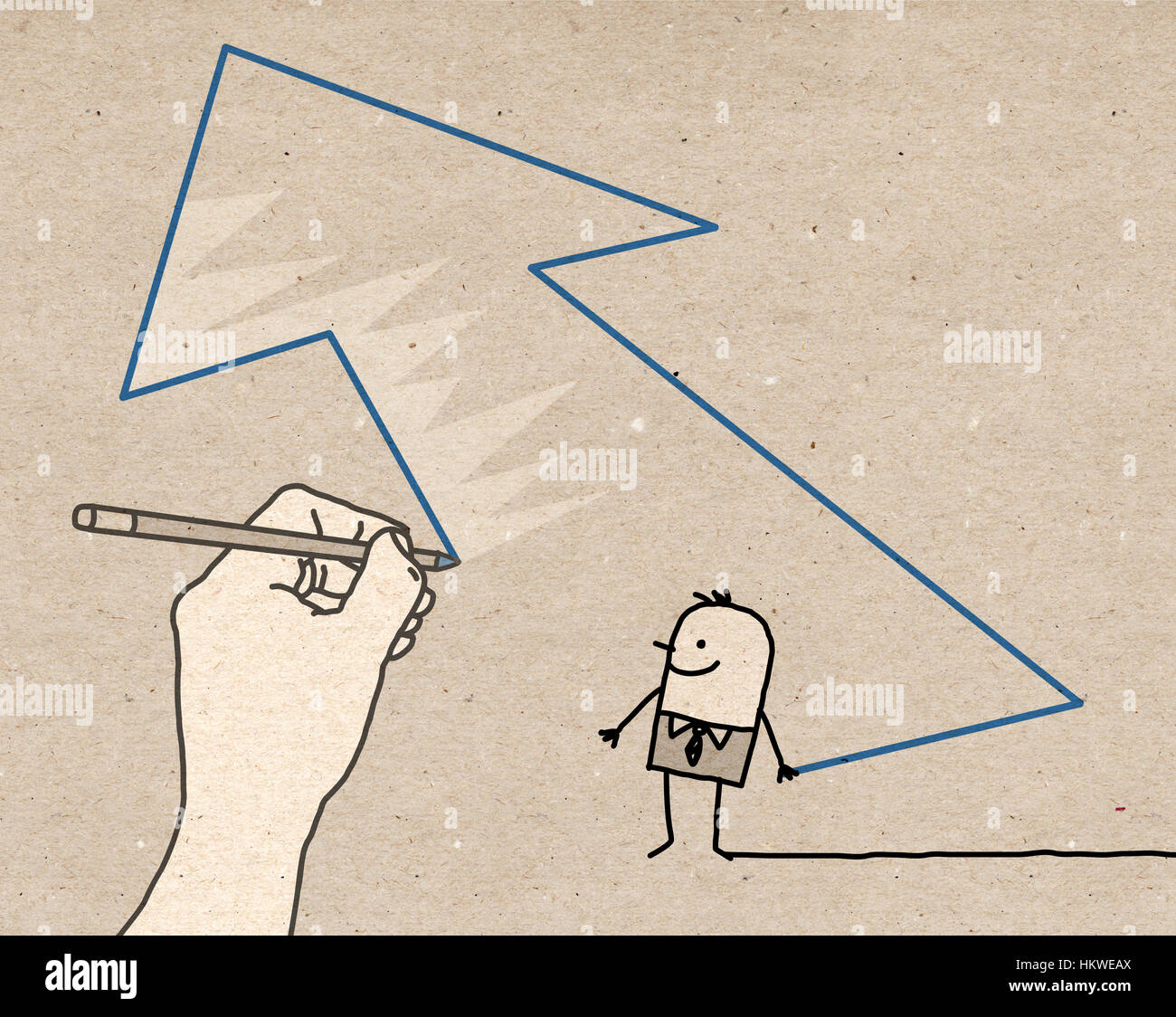 Big Hand - direction arrow Stock Photo - Alamy