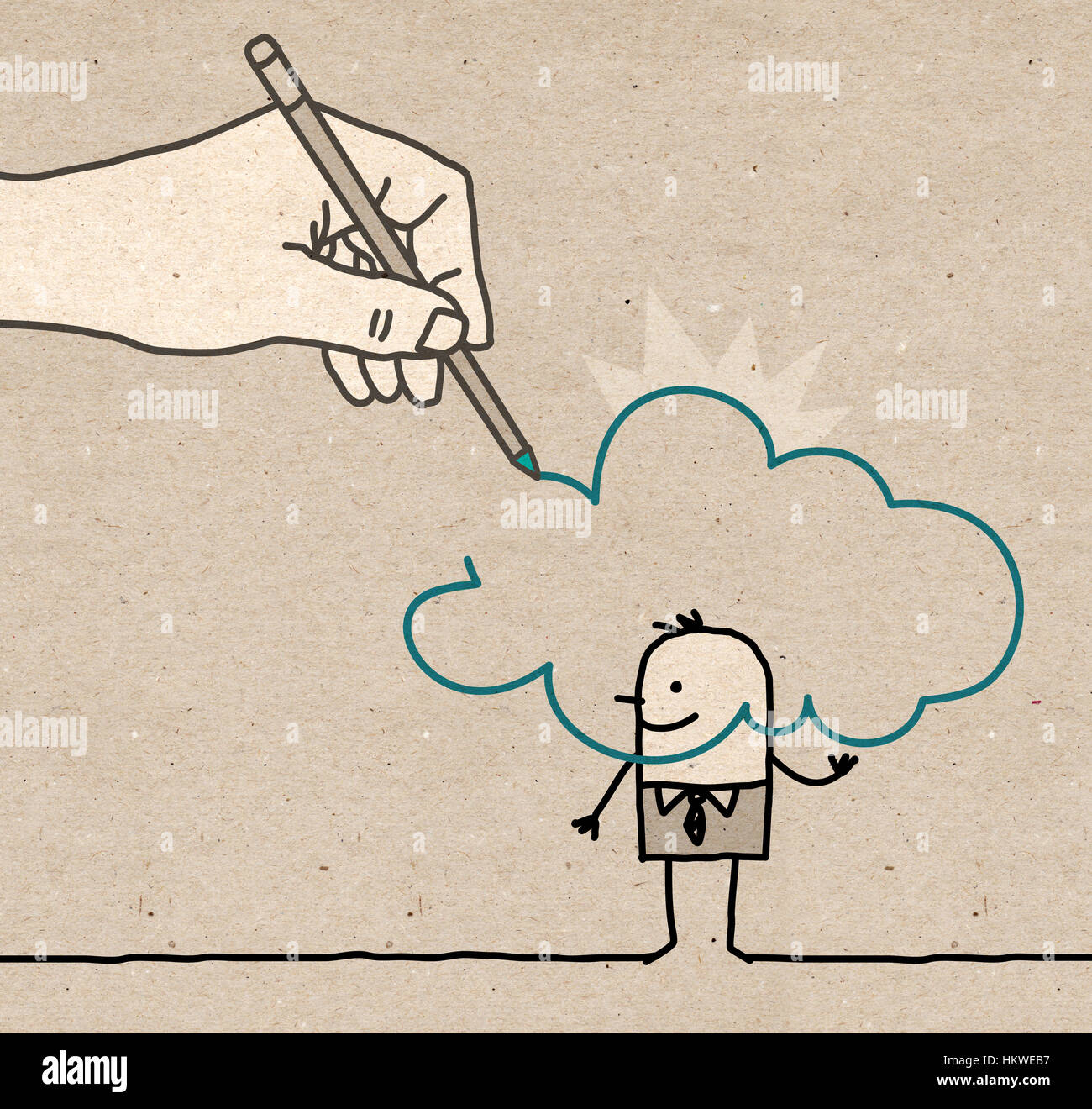 Big pencil in hand hi-res stock photography and images - Alamy