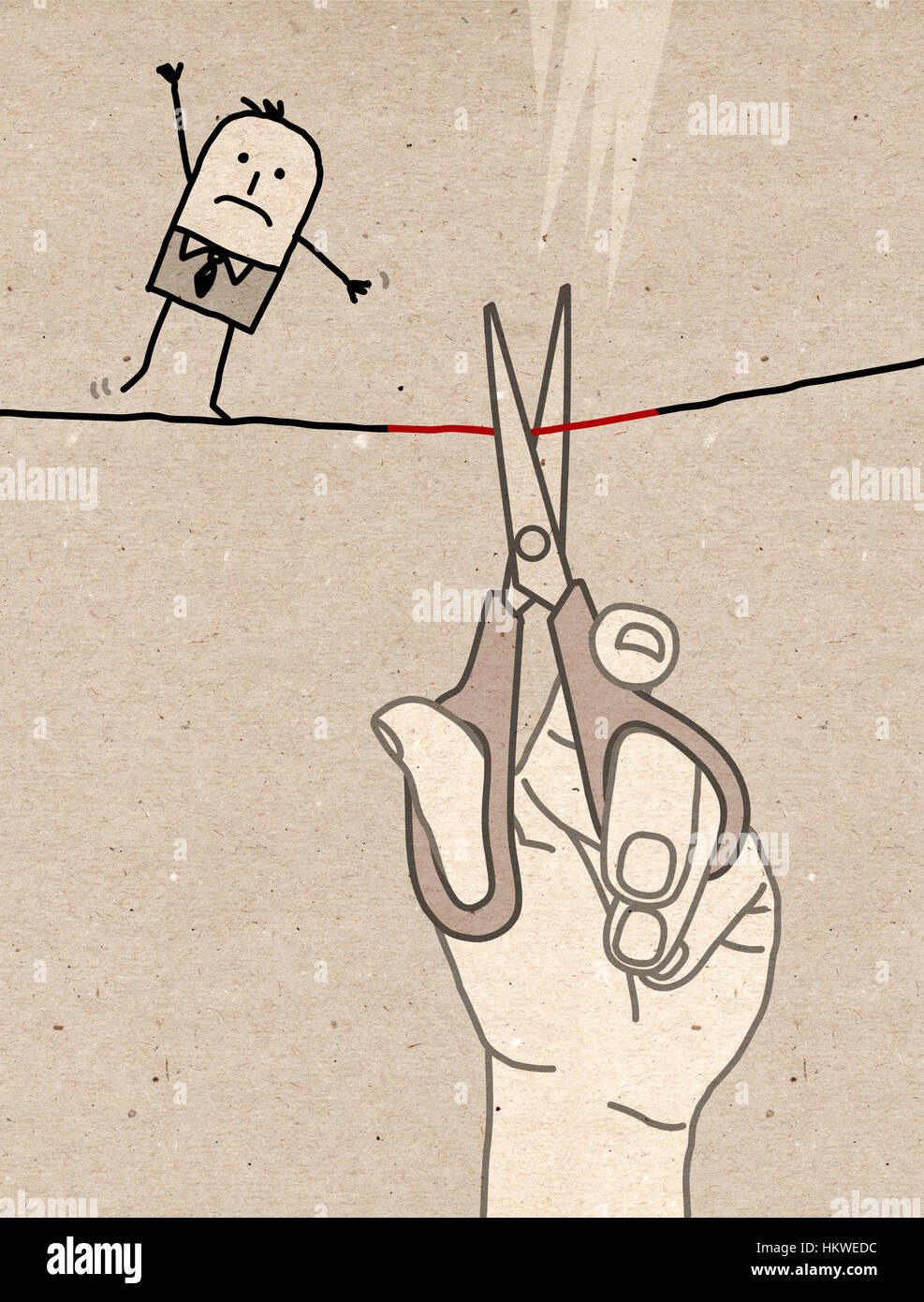 Big hand cartoon character cutting hi-res stock photography and images ...