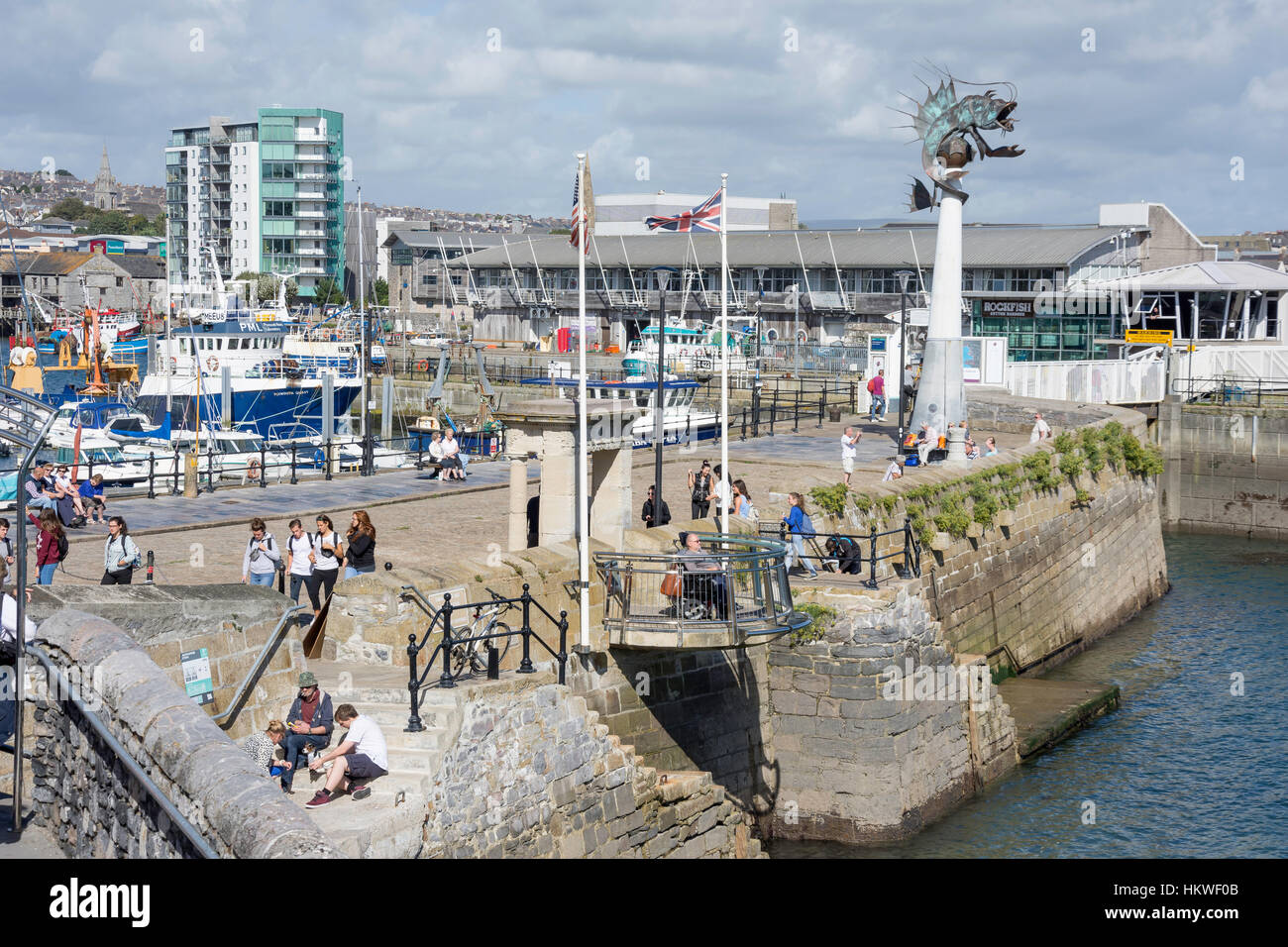Mayflower Steps, Barbican, Plymouth, Devon, England, United Kingdom ...