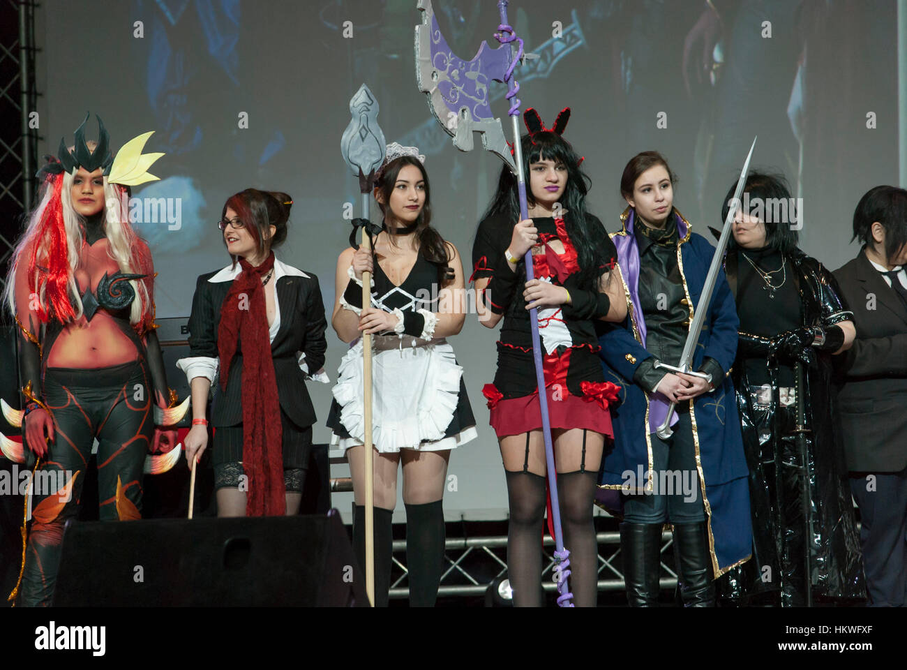 Athens, Greece. 29th Jan, 2017. Cosplay contestants registered today at ...