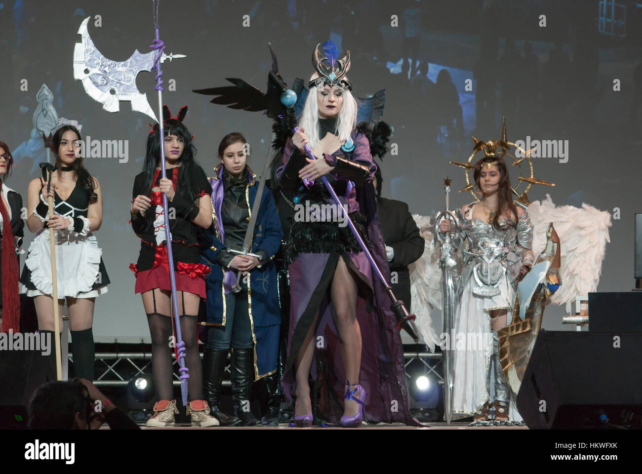 Athens, Greece. 29th Jan, 2017. Cosplay contestants registered today at ...
