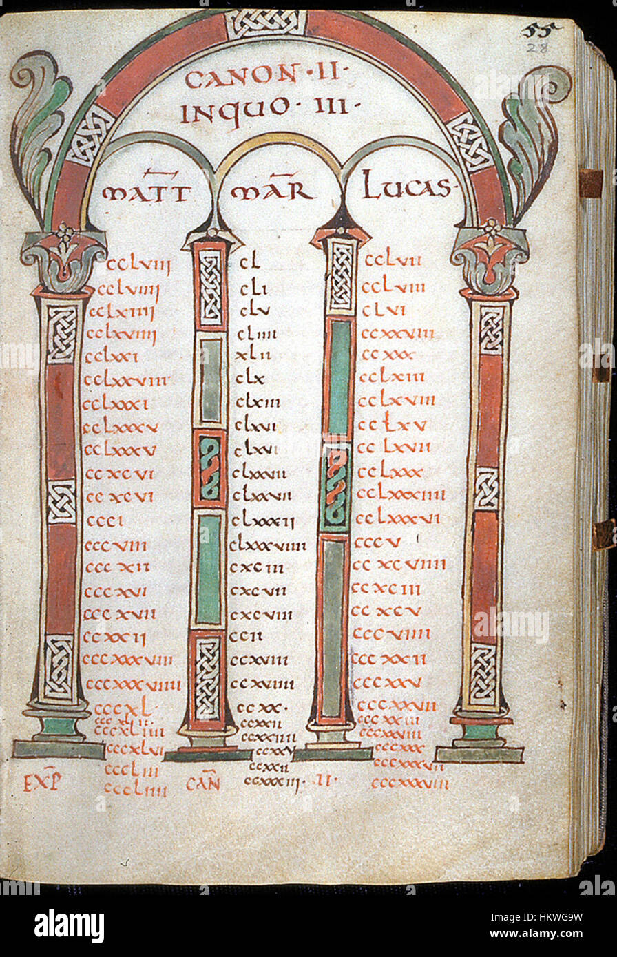 German - Leaf from Gospels - Walters W428R - Open Obverse Stock Photo ...