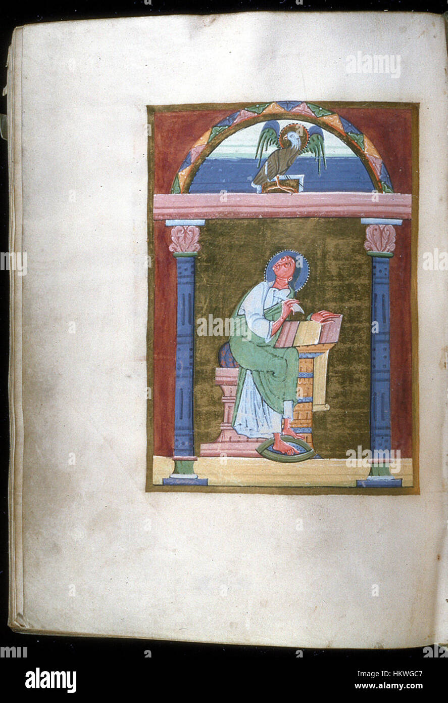 This leaf from a German Gospel manuscript (Walters W7161V) dates back ...