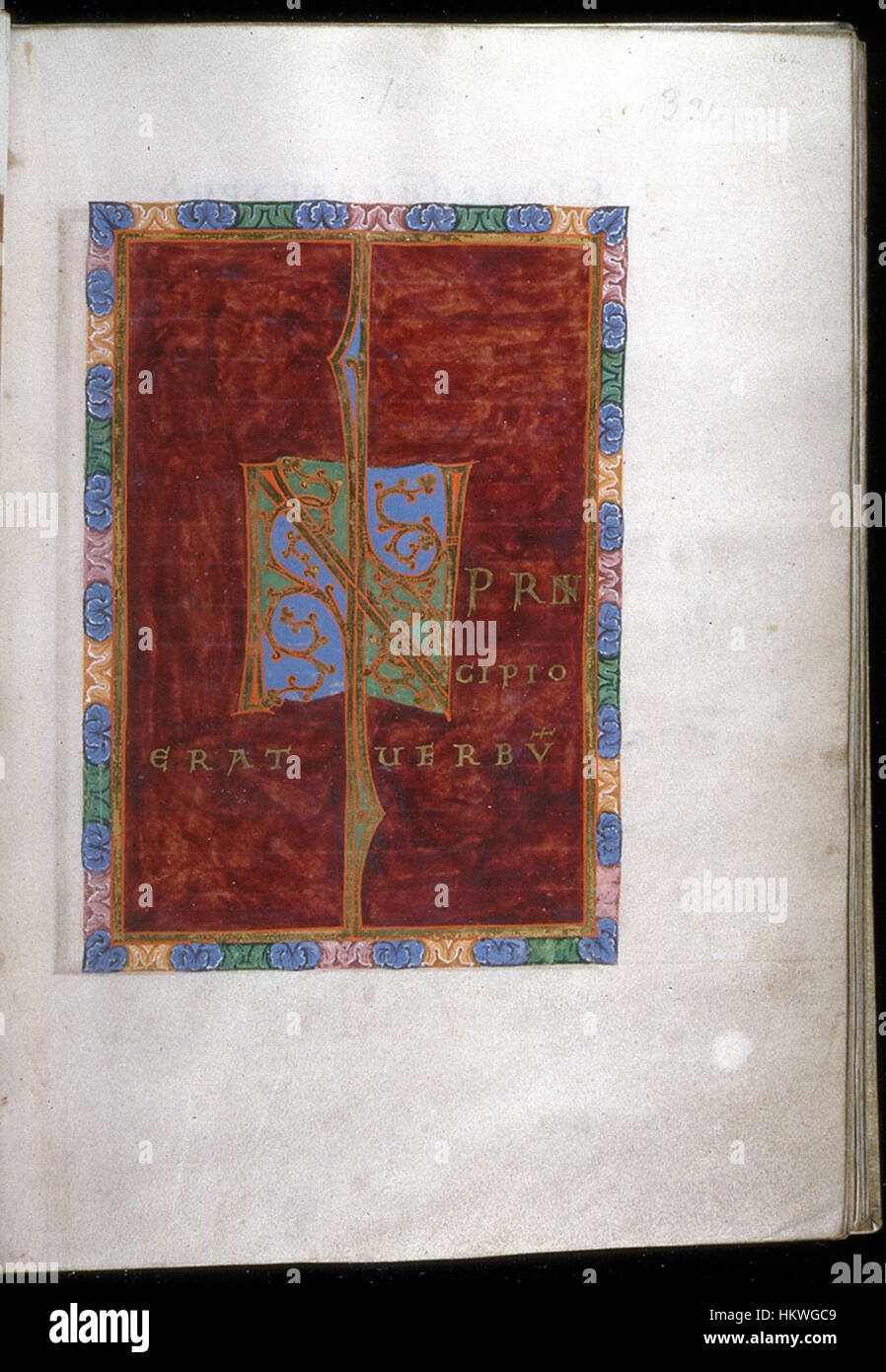 German - Leaf from Gospels - Walters W7162R - Open Obverse Stock Photo ...