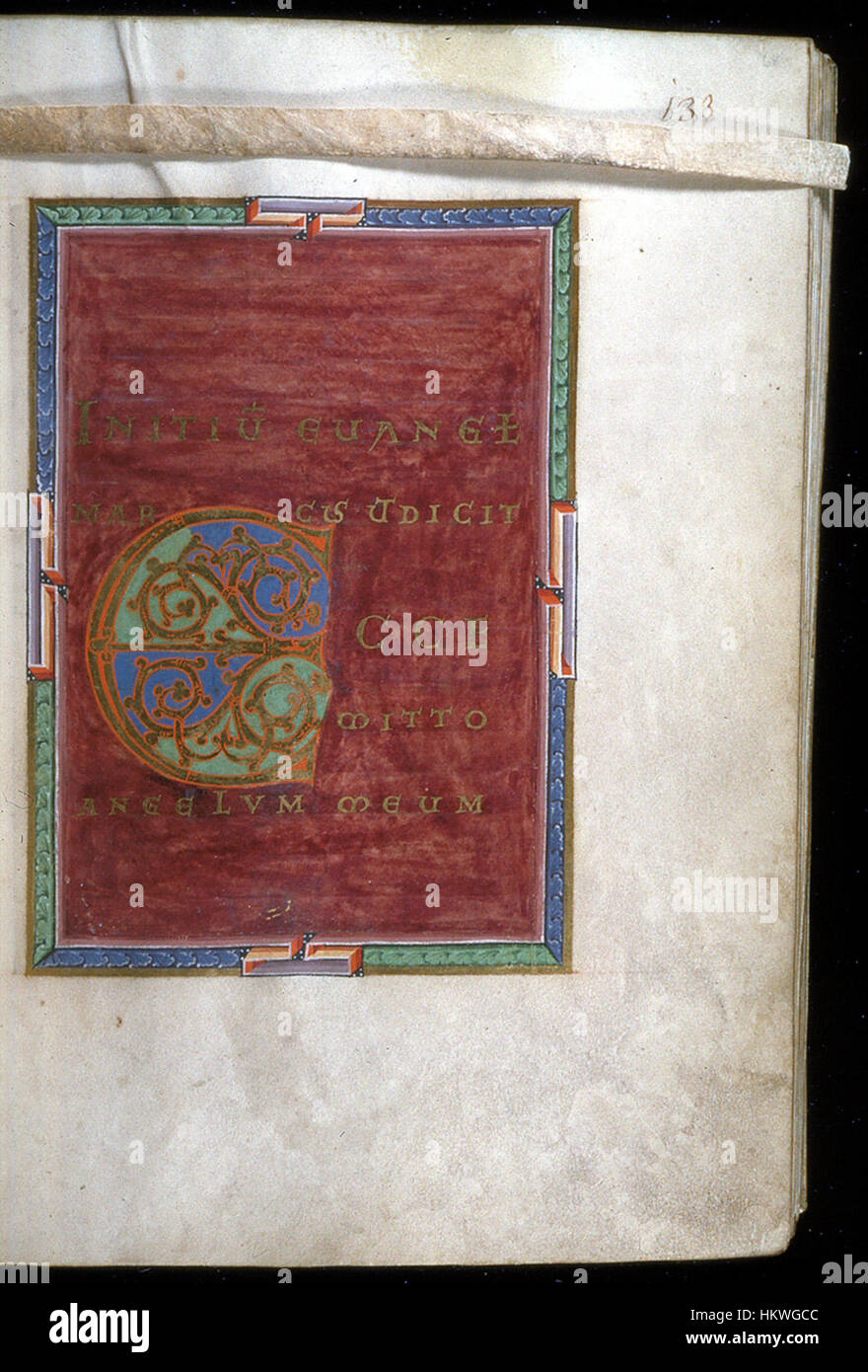 German - Leaf from Gospels - Walters W768R - Open Obverse Stock Photo ...