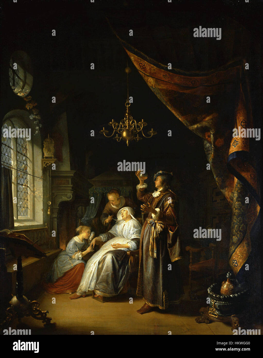 'De waterzuchtige vrouw' by Gerrit Dou depicts a woman consumed by ...