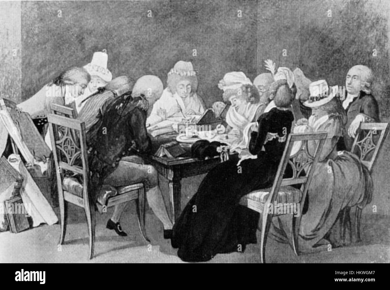 This painting depicts a social gathering at the court of Duchess Anna ...