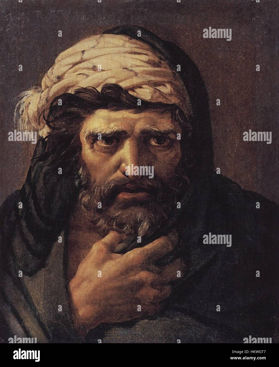 This is a study of the head of Judas, a preparatory drawing that ...