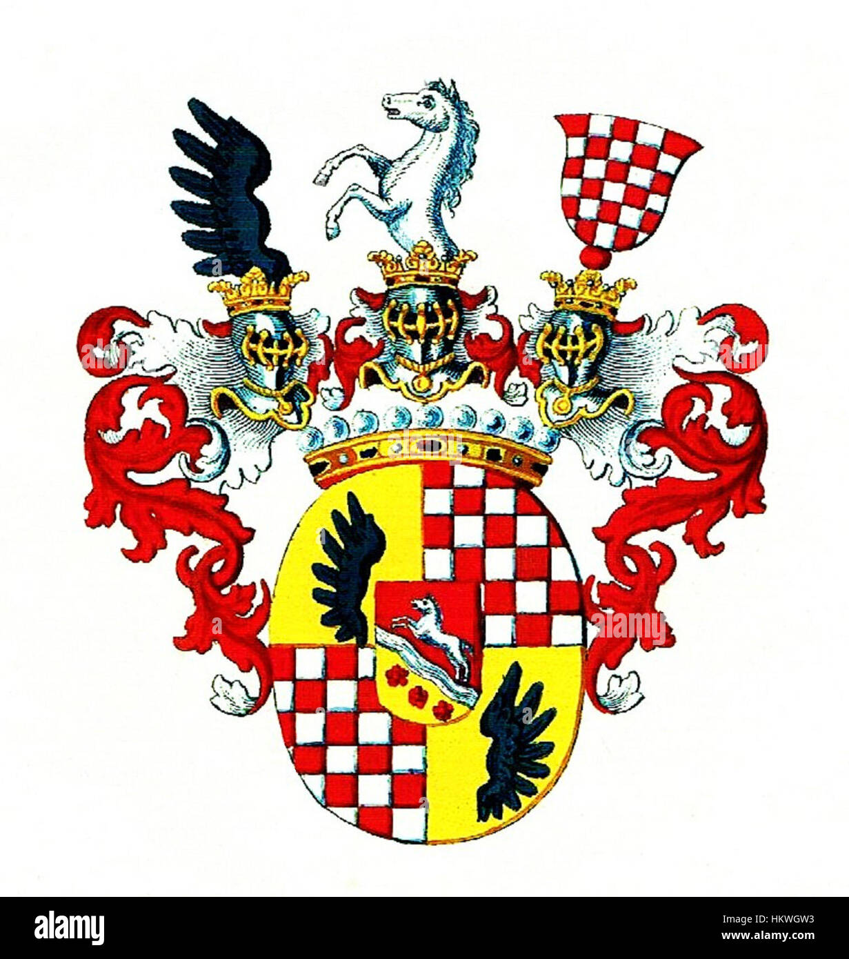 The 'Gfug Grafen-Wappen' artwork showcases a noble coat of arms or ...