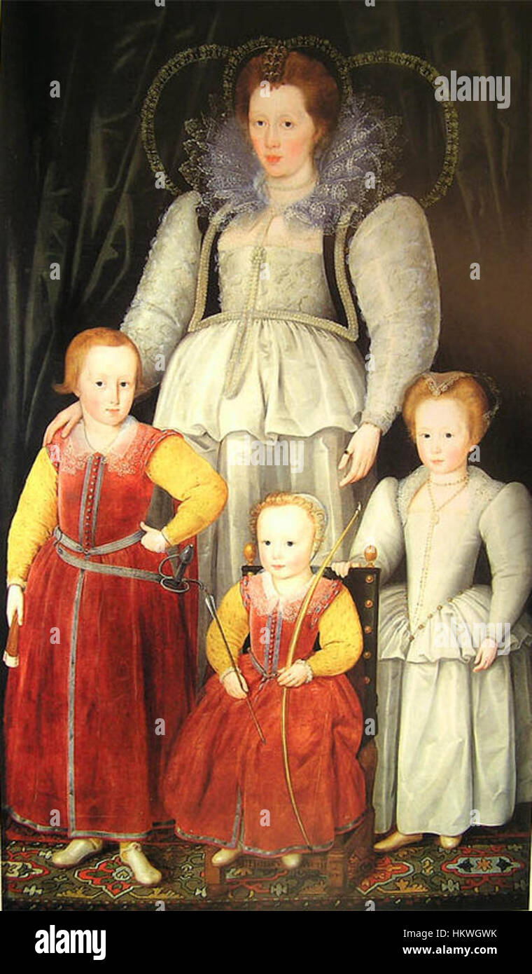 This 16th-century portrait by Gheeraerts shows Lady Anne Pope with her ...
