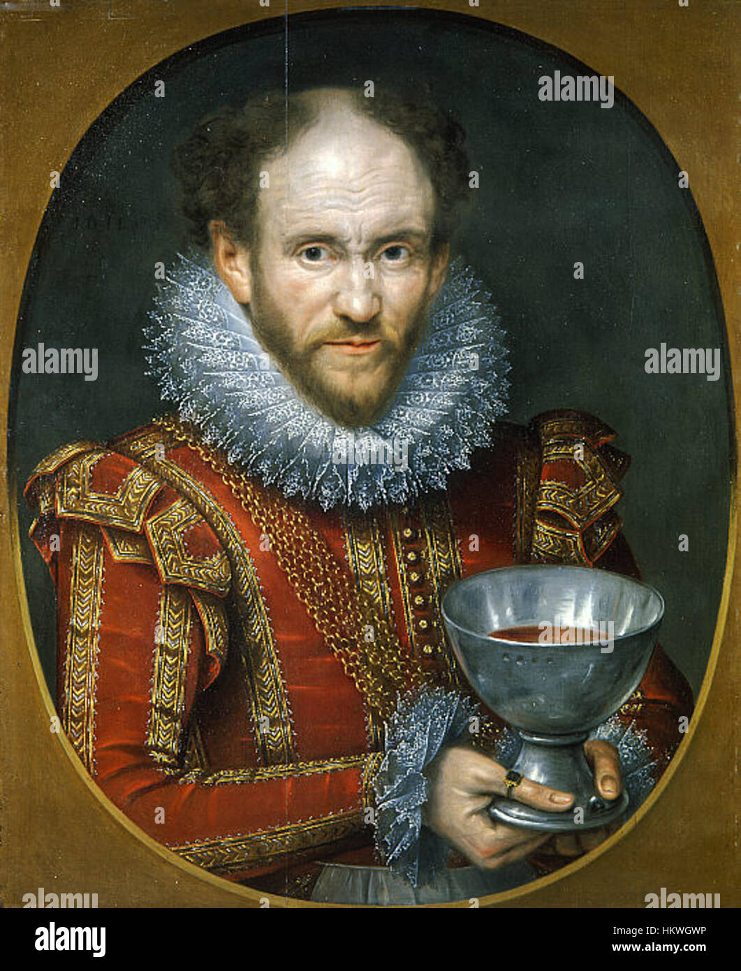 The portrait of *Tom Durie* by Marcus Gheeraerts, painted in 1614 ...