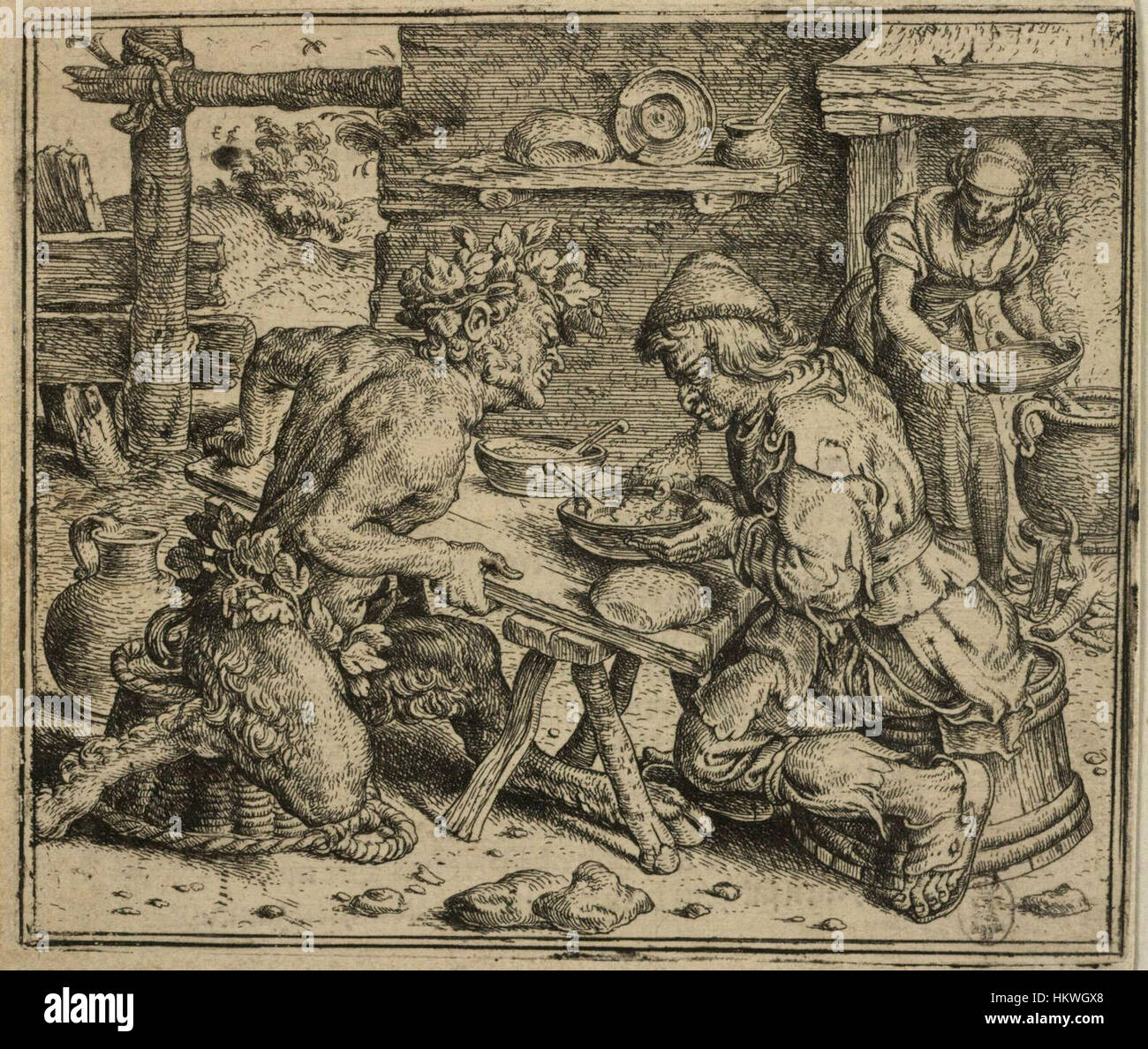 The painting 'Satyr' by Gheeraerts depicts a mythical figure from Greek ...