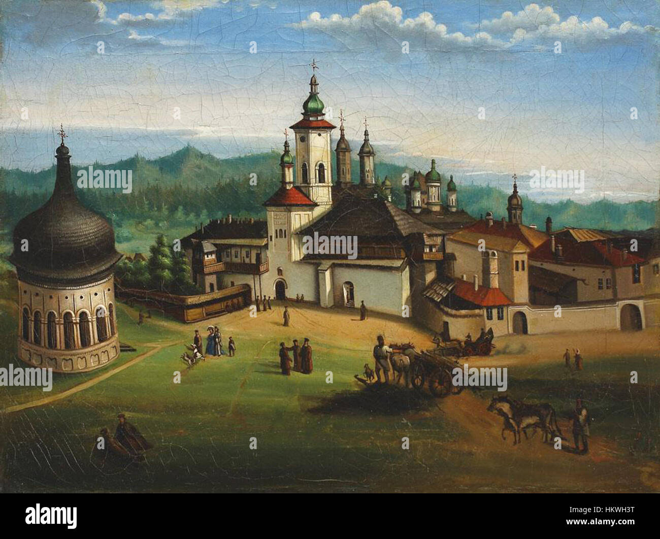 'Vedere spre manastirea Neamt' by Gheorghe Siller portrays a ...