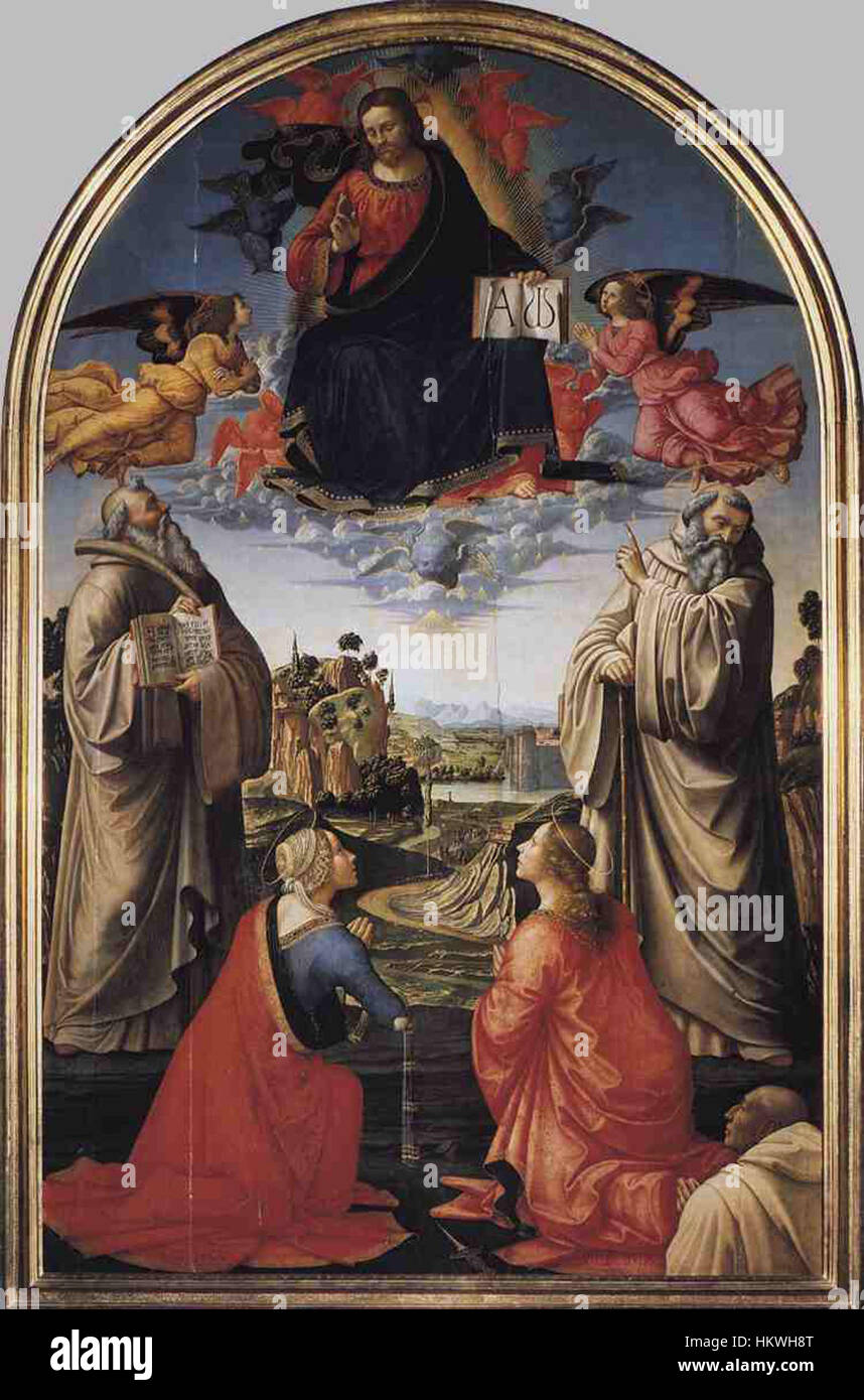 Domenico Ghirlandaio's 'Christ in Heaven with Four Saints and a Donor ...
