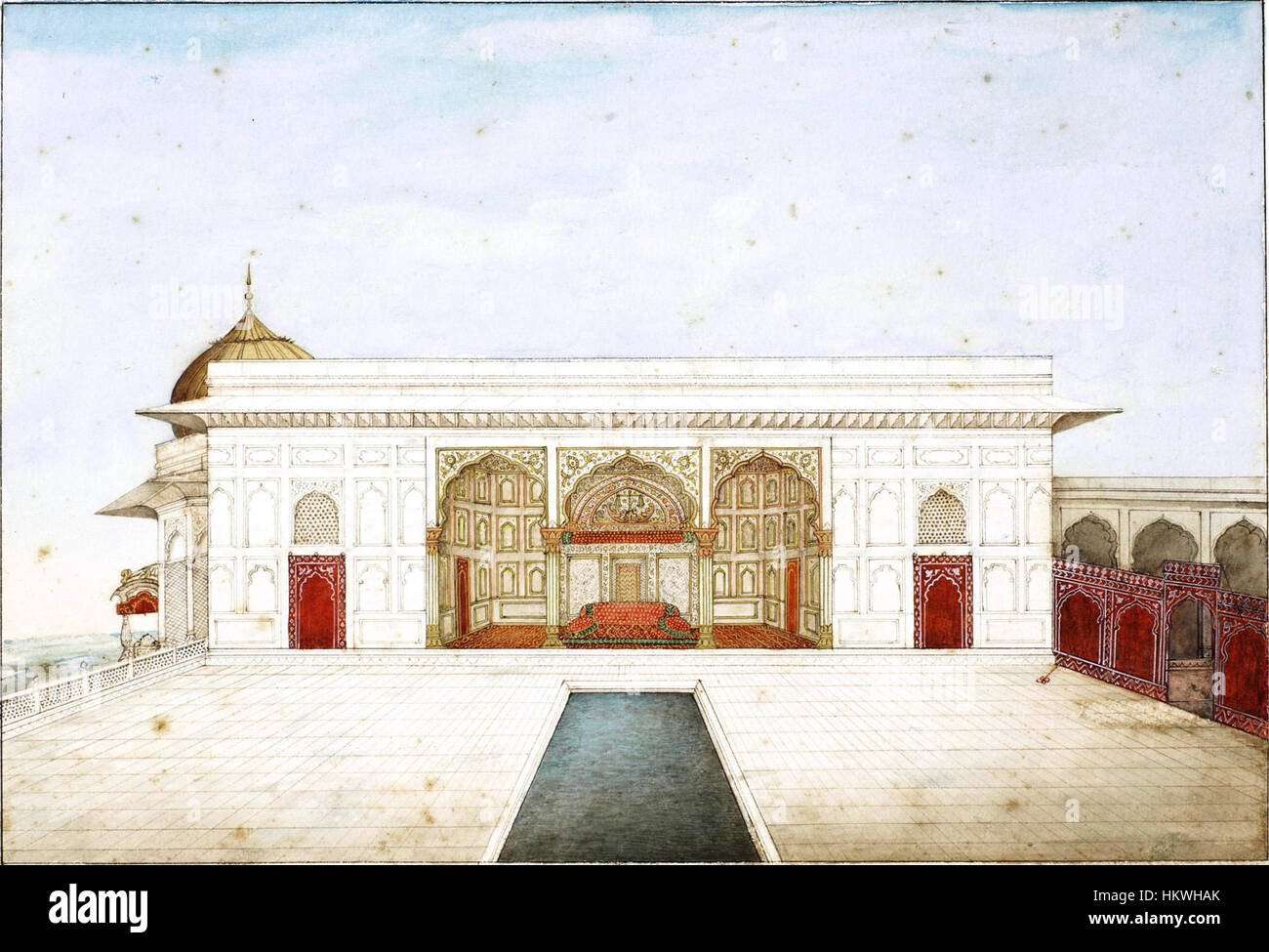 Painting red fort 19th century hi-res stock photography and images - Alamy