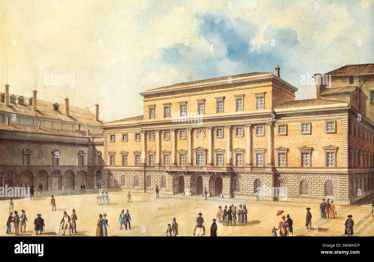 Giacomo Giacopelli's 'Veduta Palazzo Ducale e Pilotta' is a classic oil ...