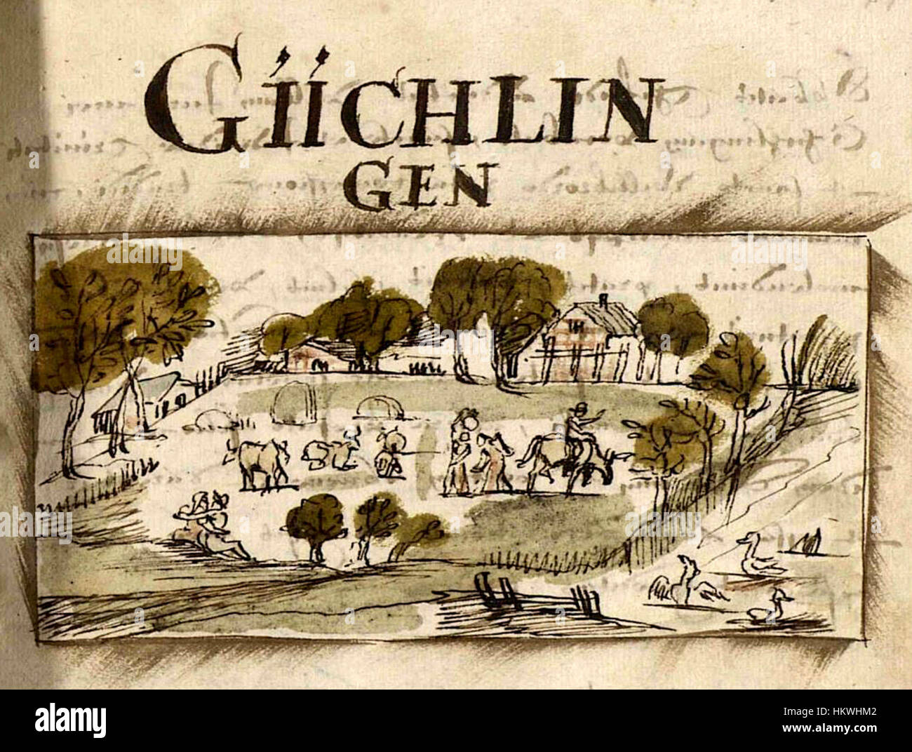 *Giichlingen* by Jean Bertels is a historical painting from 1597 ...