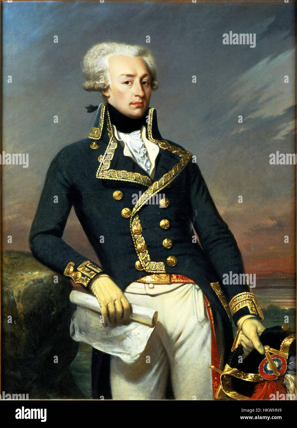 This high-resolution portrait captures Gilbert du Motier, Marquis de ...
