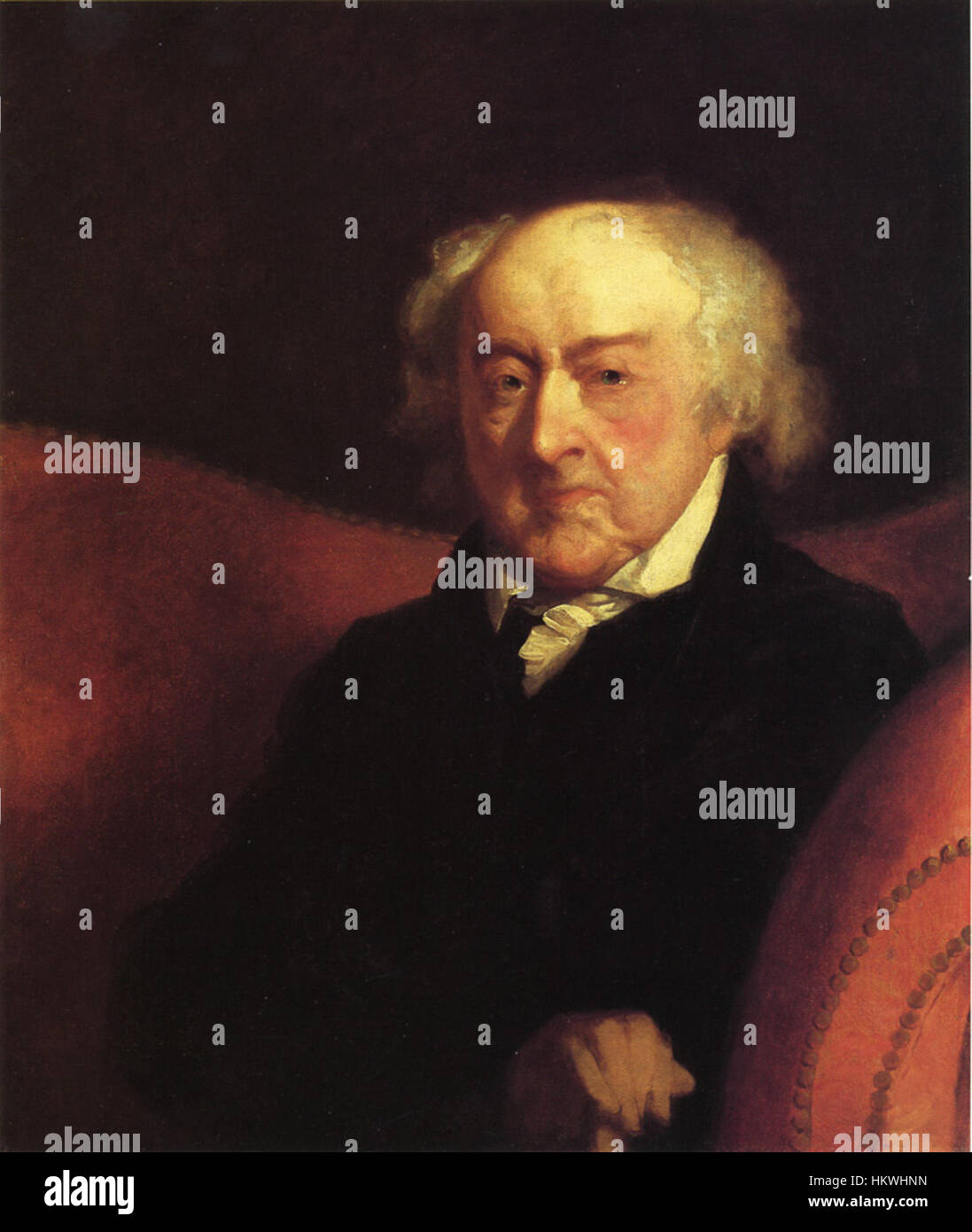 A portrait of John Adams by Gilbert Stuart, showcasing the likeness of ...